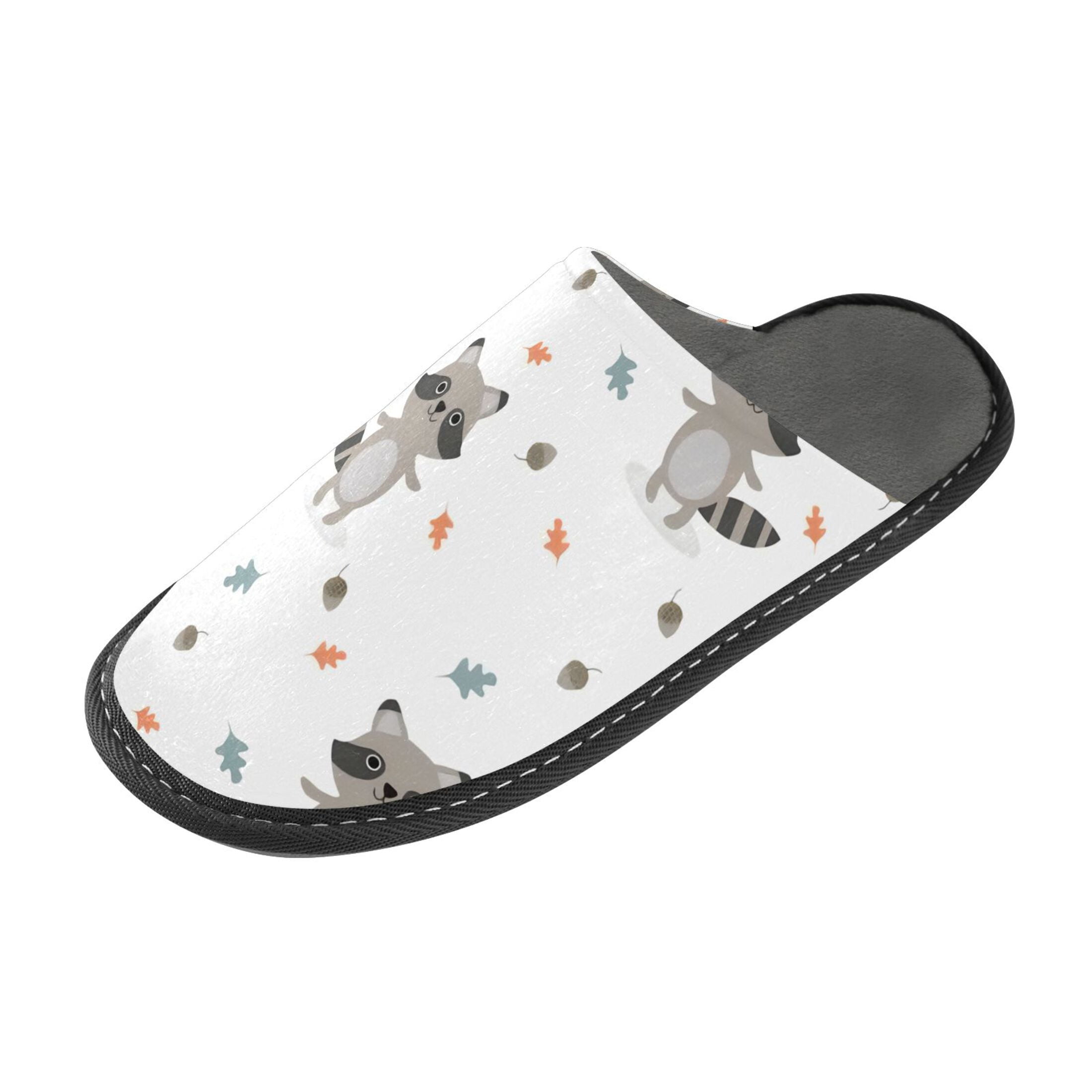 Thickened plush rubber-soled slippers for both men and women, suitable ...