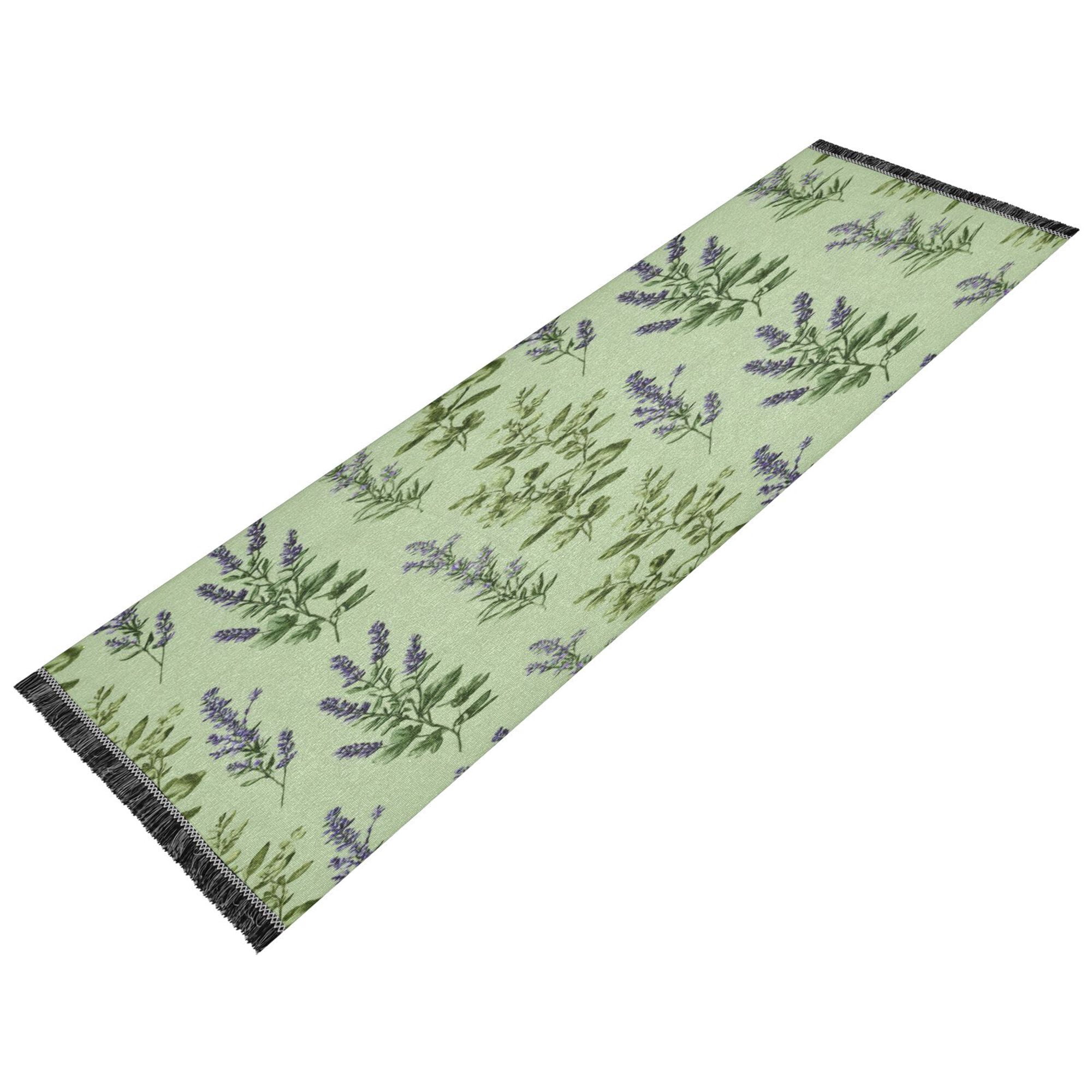 Thickened short pile bedside carpet for bedroom long strip washable and ...