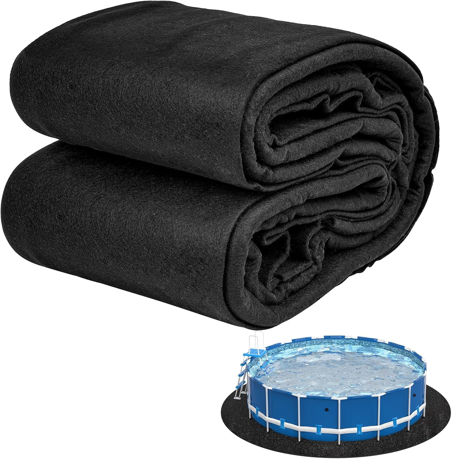 Thicker Pool Liner Pad for Above Ground Swimming Pools, 24 Foot Round ...