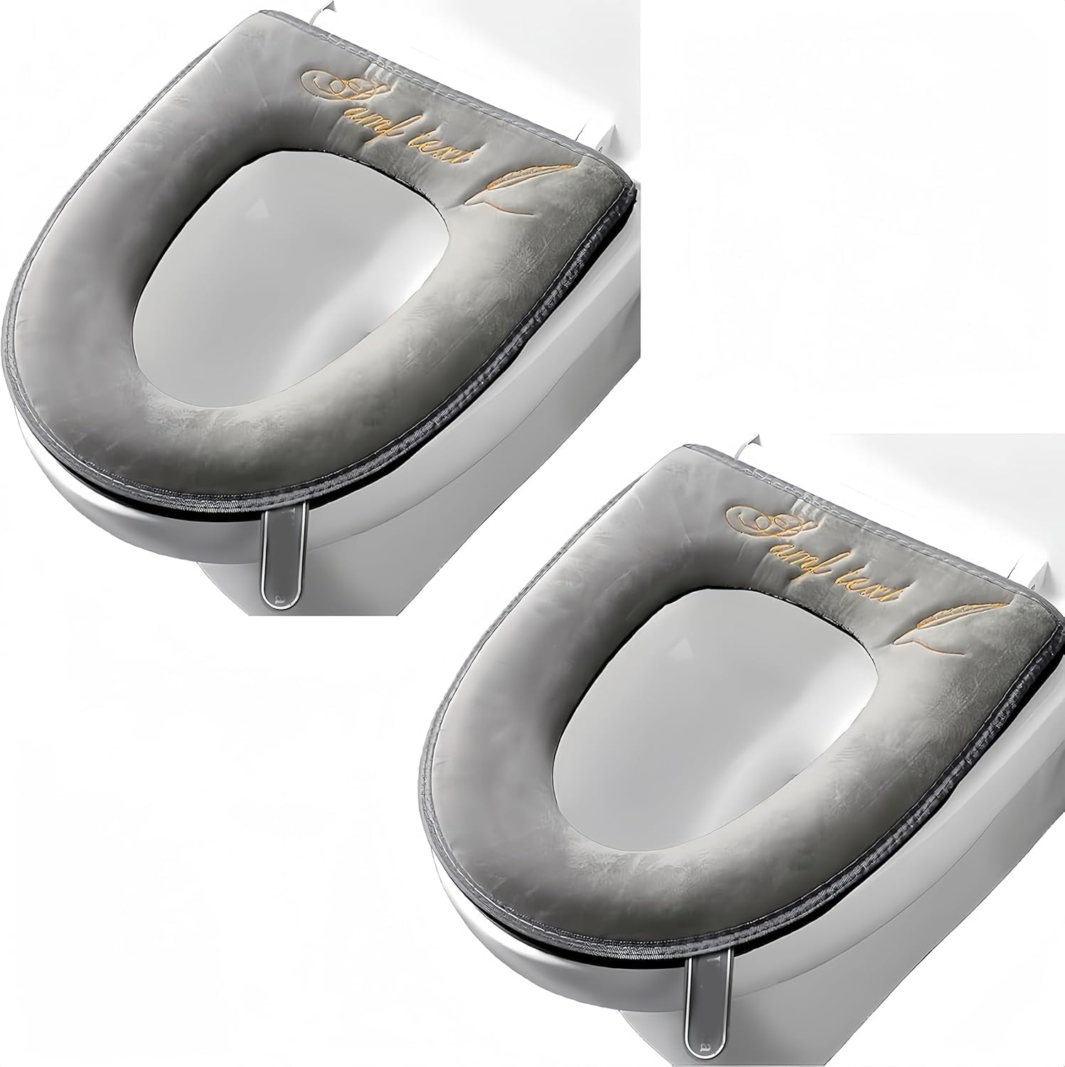 Thicker Soft Toilet Seat Cover Pad with Handle Lid Cushion Washable ...