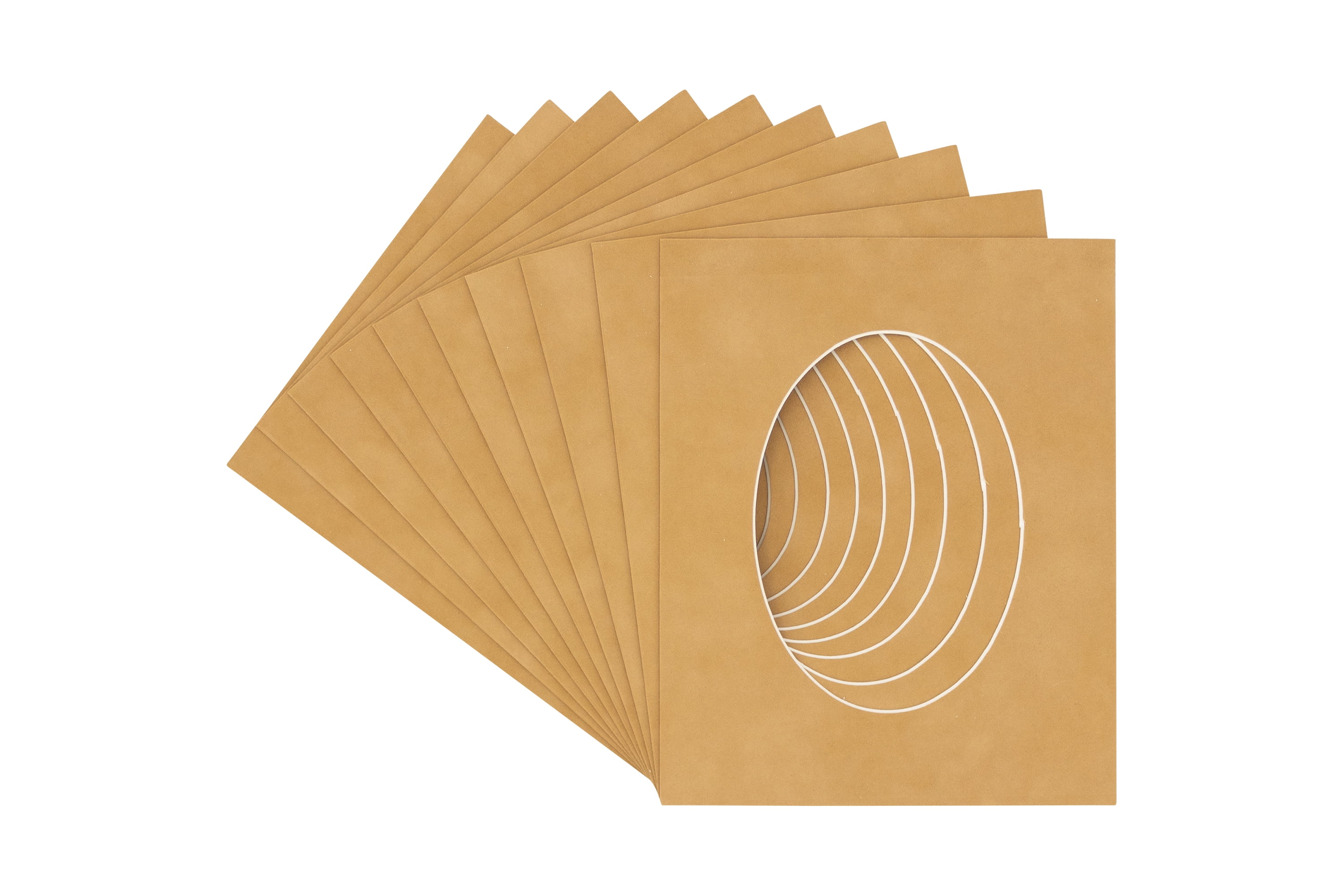 Thicket Suede Acid Free 6x7.5 Oval Picture Frame Mat with White Core ...