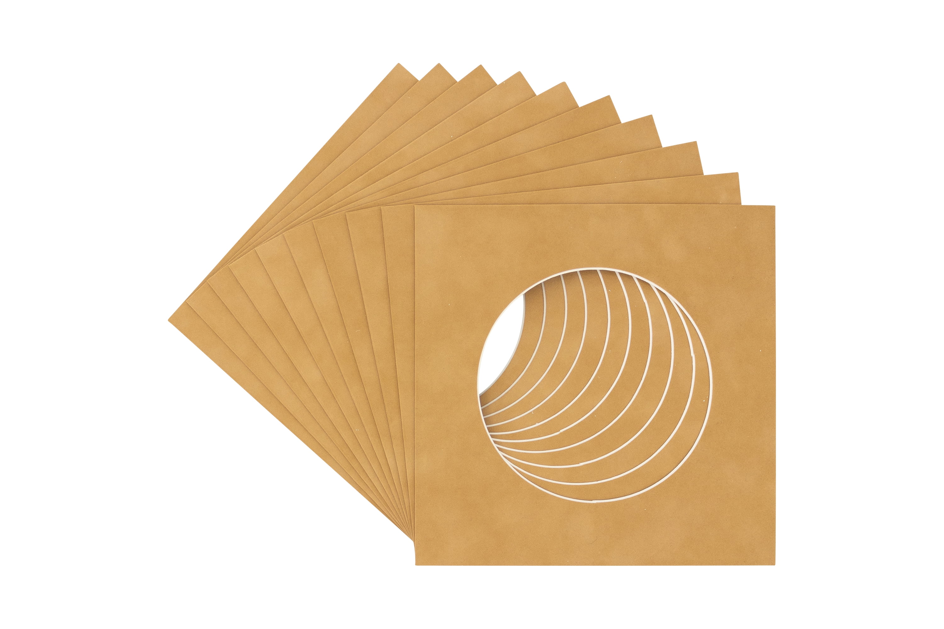 Thicket Suede Acid Free 7x7 Cirlce Picture Frame Mat with White Core ...