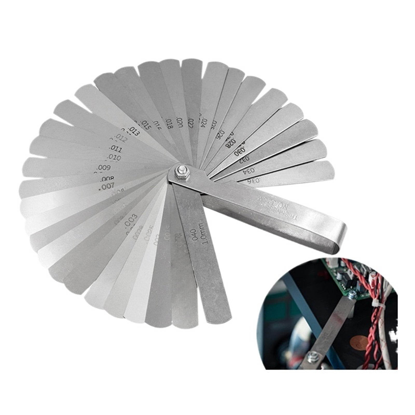 Thickness Feeler Guage 32 Blades Set Metric MM INCH Straight Gap ...