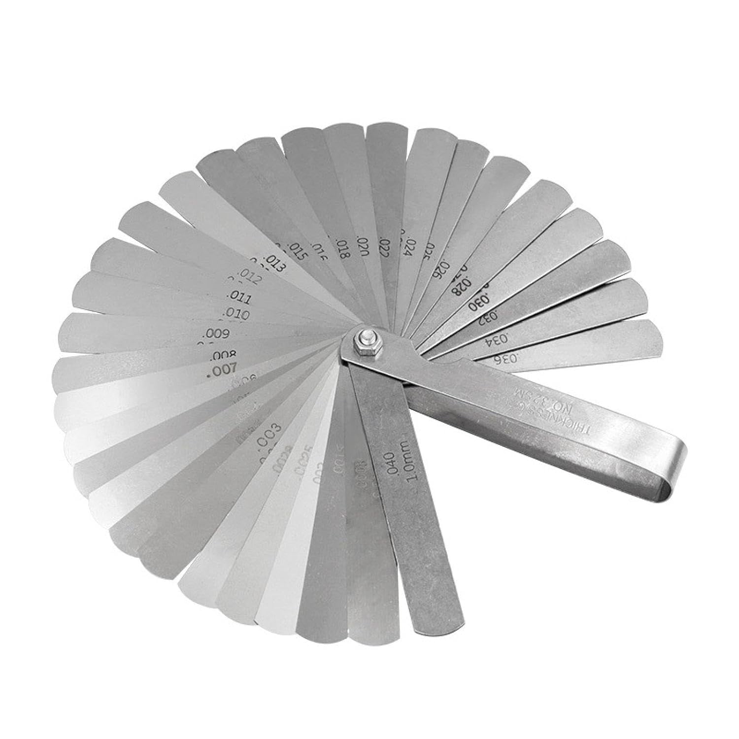 Thickness Feeler Guage 32 Blades Set Metric Mm Imperial Inch Straight ...