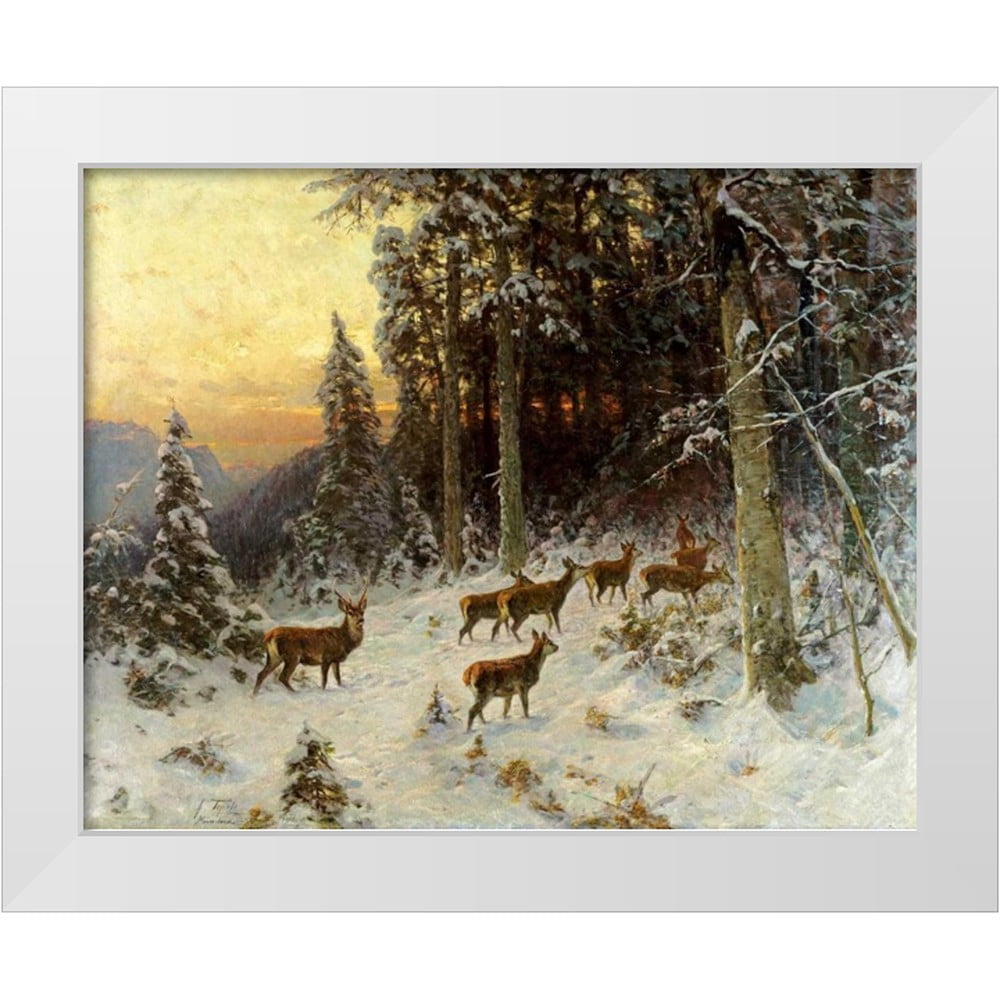 Thiele, Arthur Julius 14x12 White Modern Wood Framed Museum Art Print ...