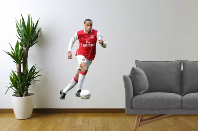 Thierry Henry Wall Sticker, Arsenal Vinyl Soccer Decal Room Decor Th1 ...