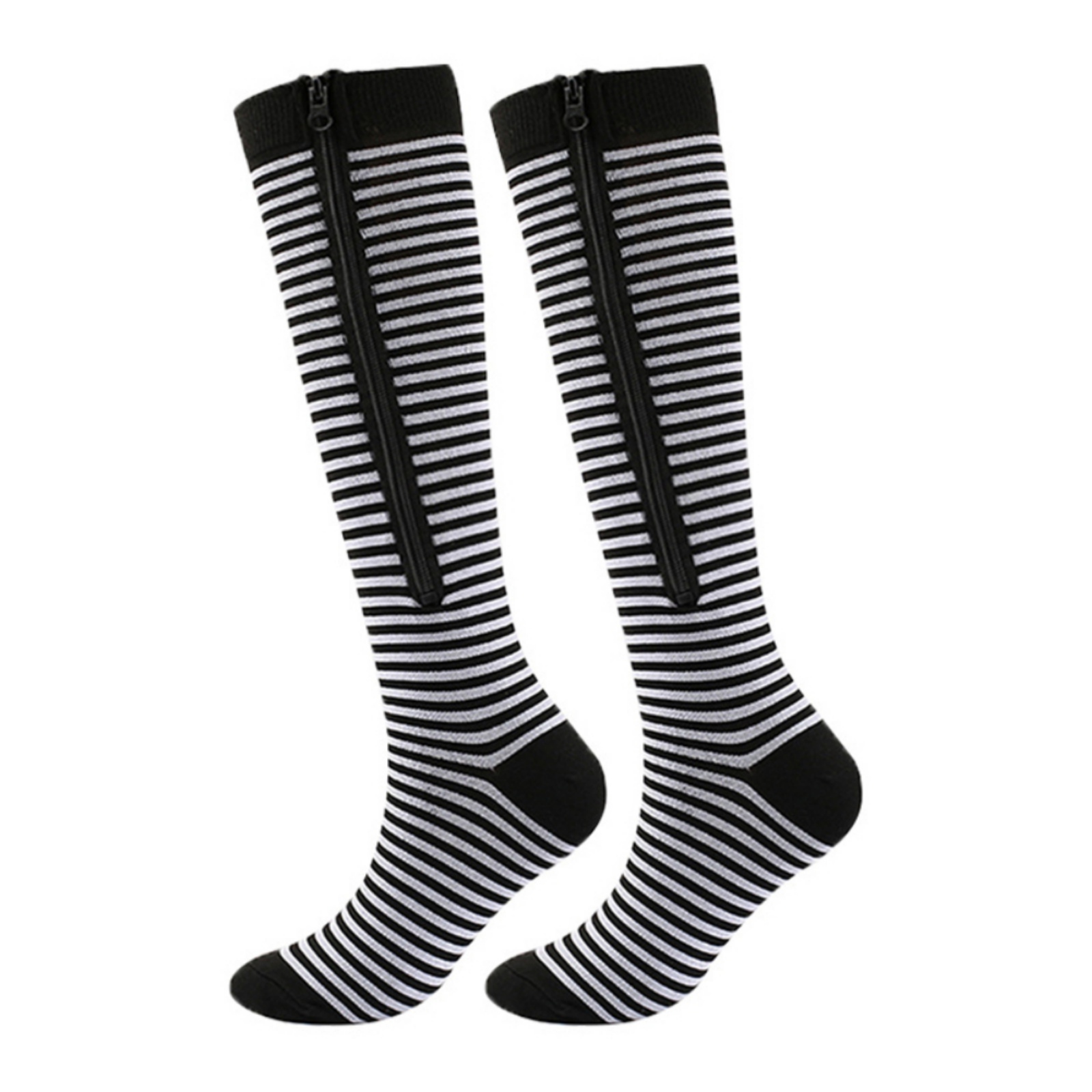 Thigh High Zipper Compression Socks 20-30 mmHg Zipper Compression ...
