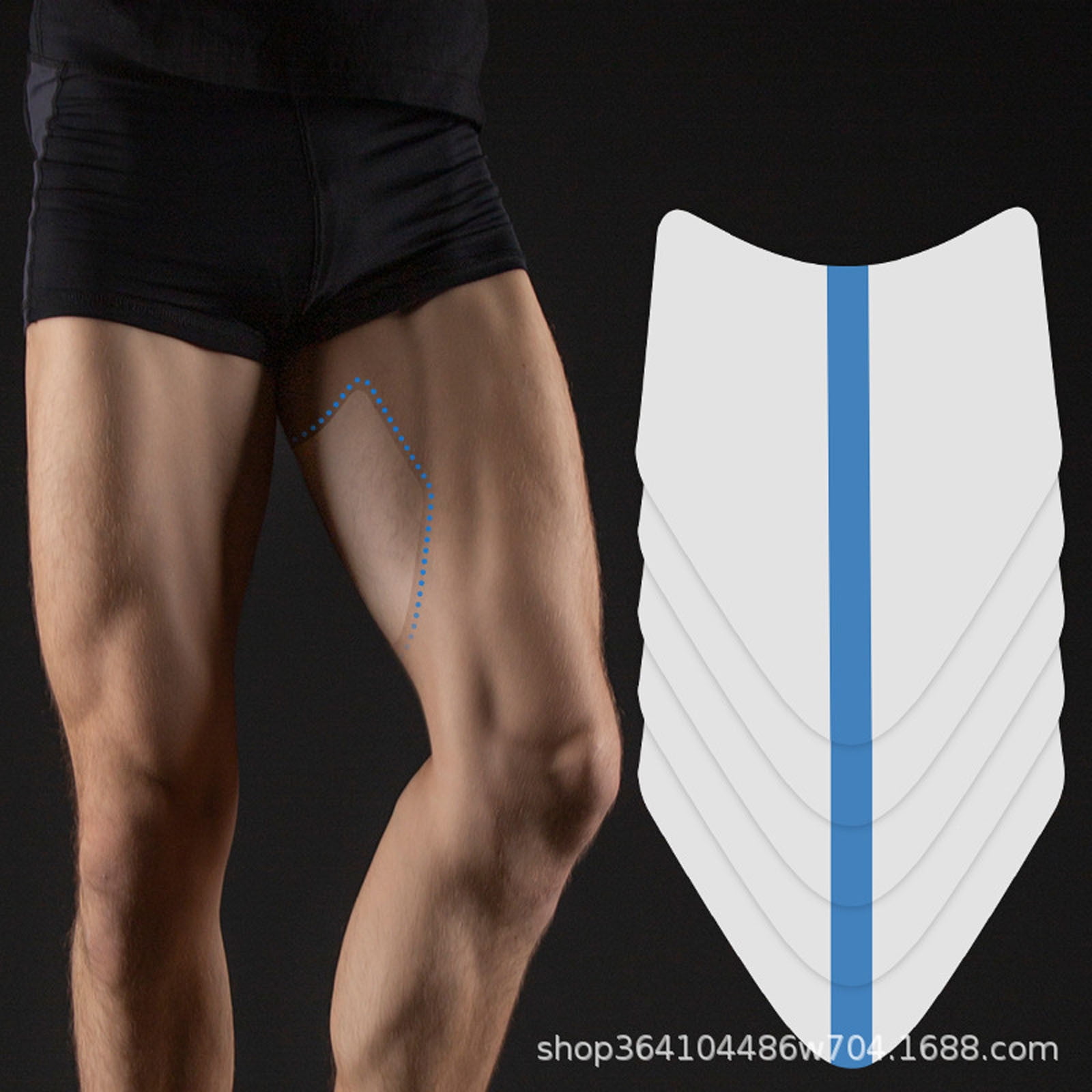 Thigh Lift Tape & Anti-Chafing Patches - Transparent Waterproof Thigh ...