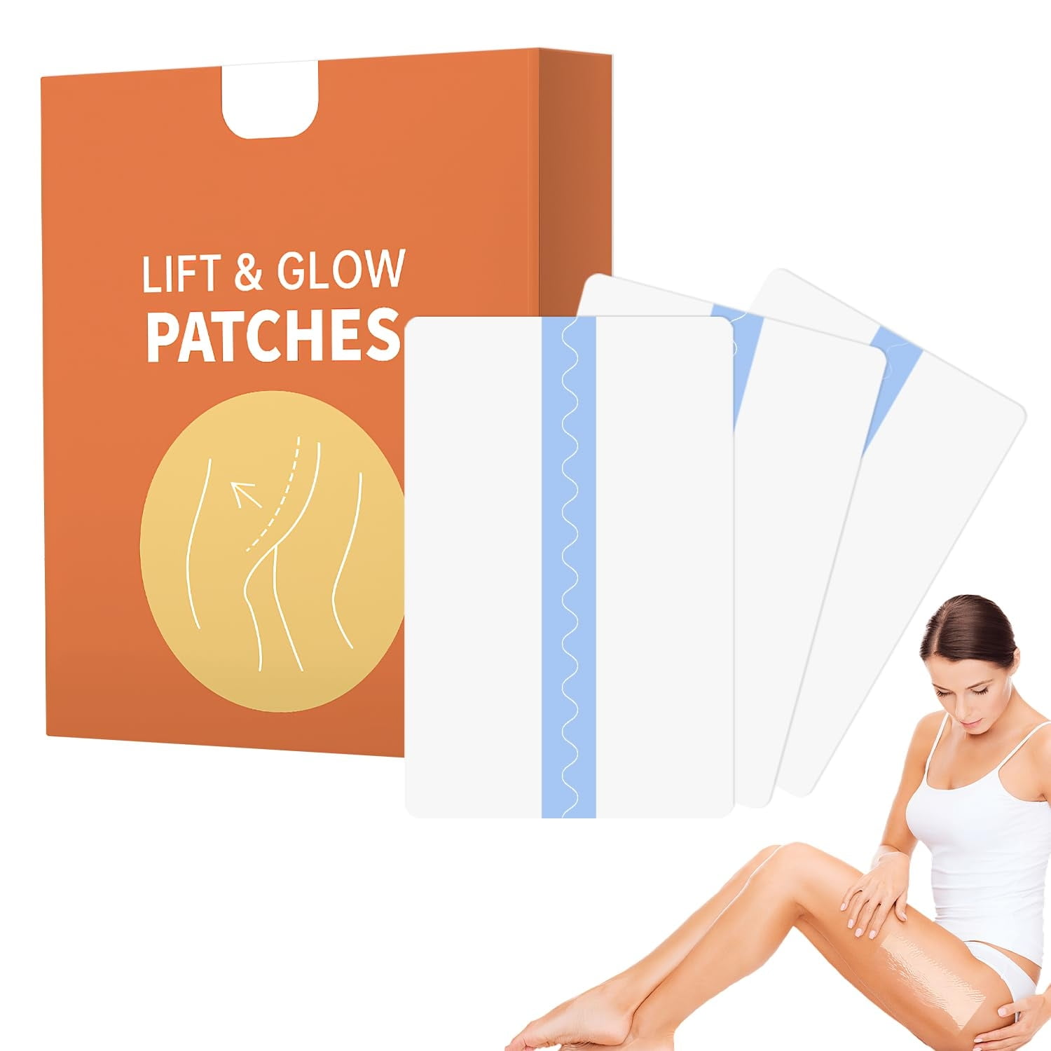 Thigh Lift Tape, Lift and Glow Patches Legs, Invisible Waterproof ...