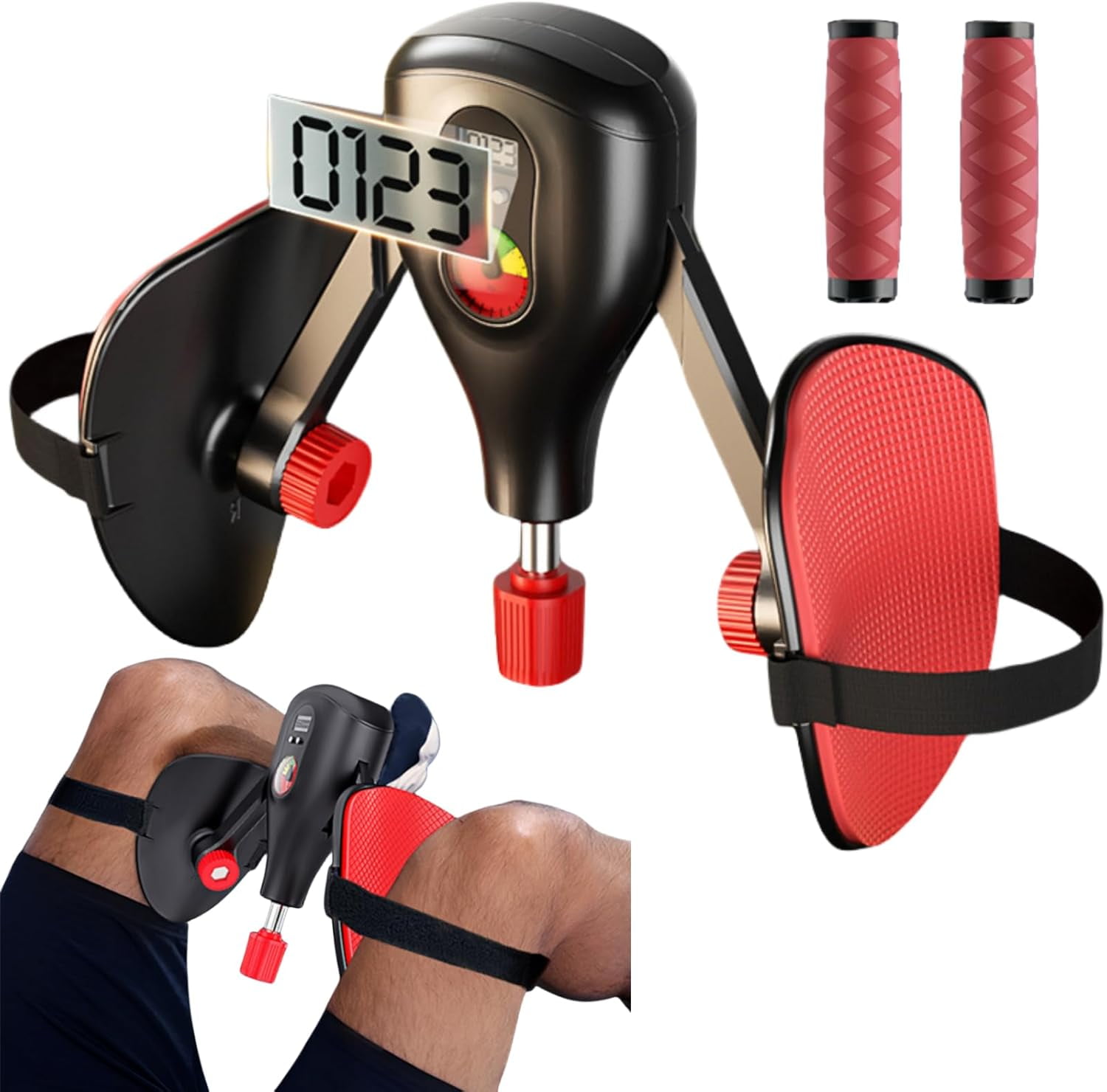 Thigh Master 0-77 lbs Adjustable Resistance, Thigh Toner with Fixed Leg ...