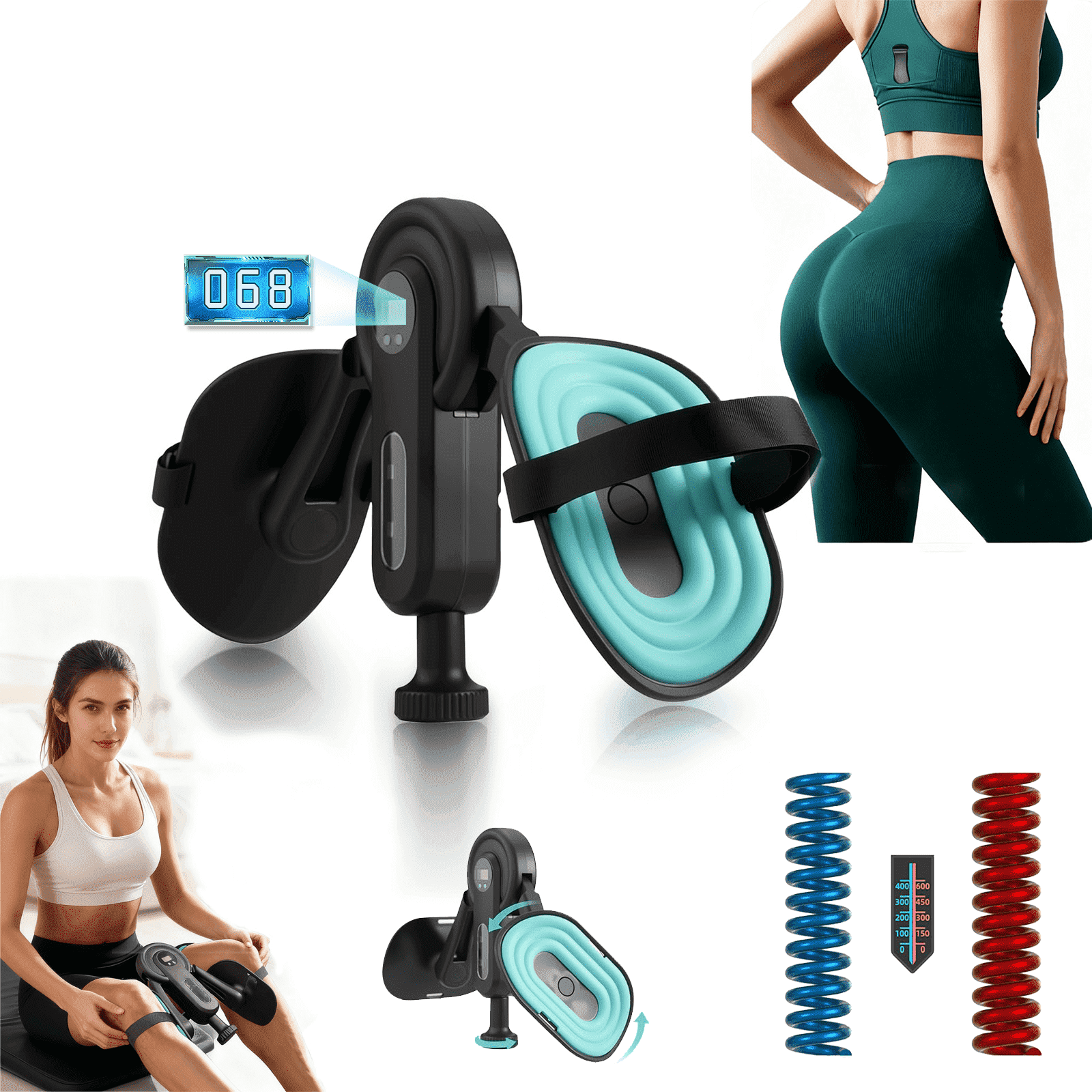 Thigh Master Adjustable Resistance(22-220LBS), Kegel Pelvic Floor ...