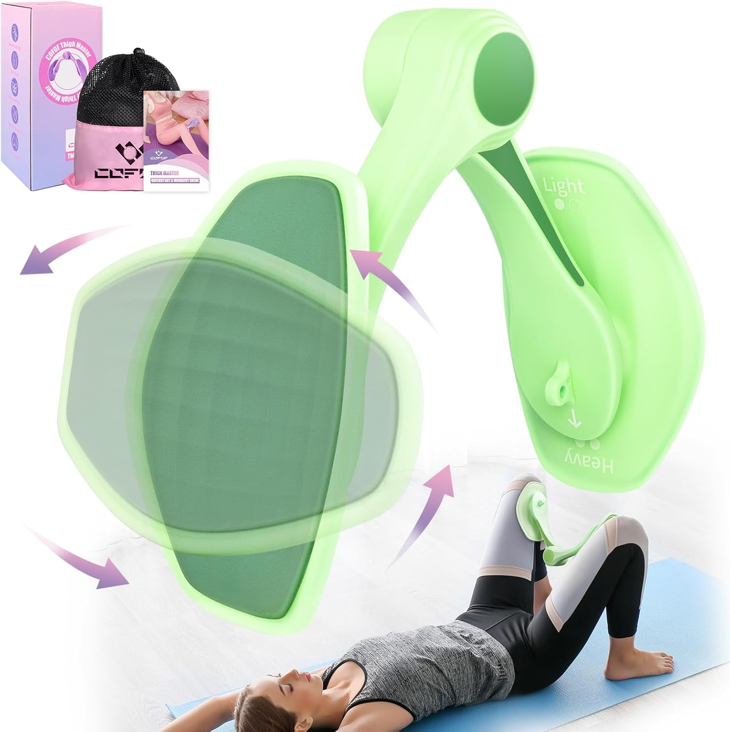 Thigh Master Thigh Exerciser for Women, Enhanced Resistance Hip and ...