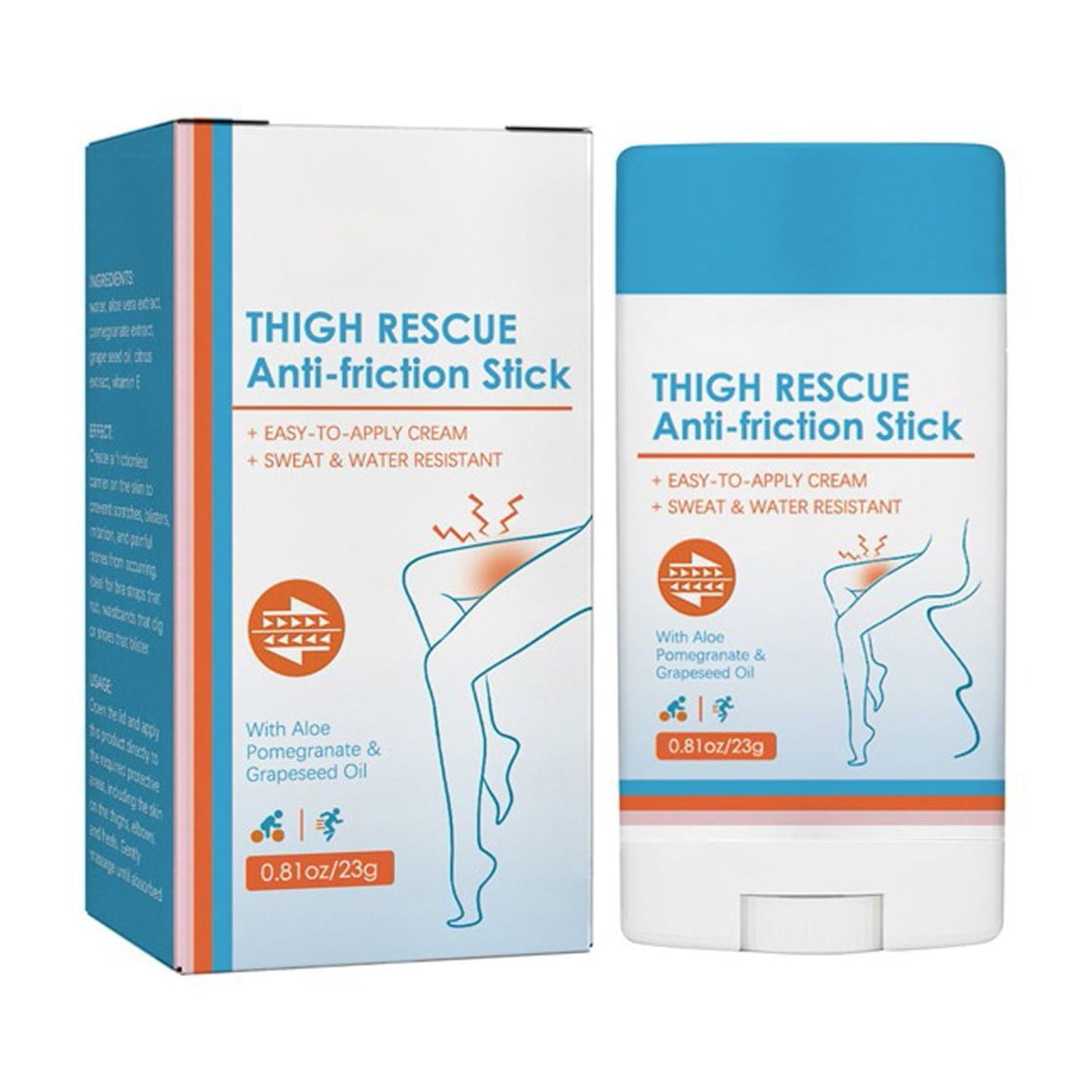 Thigh Rescue Anti-Friction Stick with Aloe Vera Sweat & Water Resistant ...