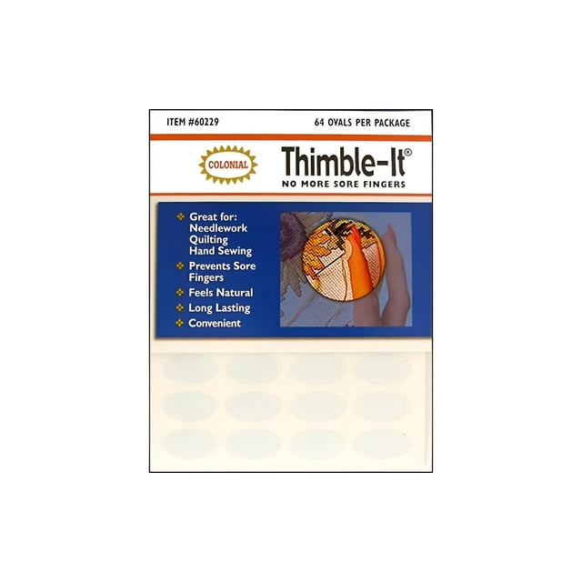 Thimble-It, Self-Stick Oval Pads (64pk), Colonial Needle - Walmart.com