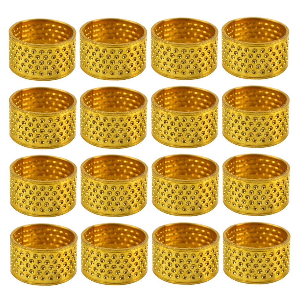 Thimble Sewing Thimbles Finger Protector Thumb Metal Leather Shield ...