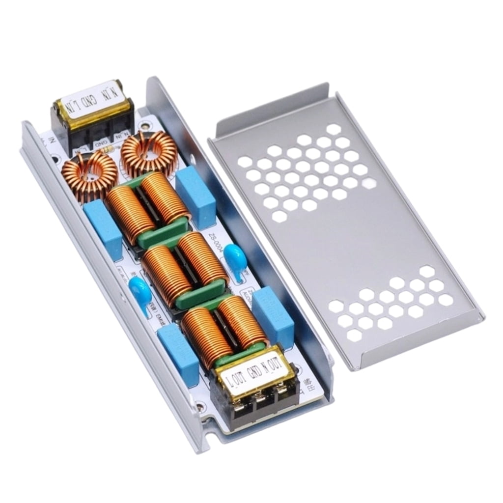 Thin 220V Electromagnetic Interference Filter 4 Stage Noise Suppressor ...