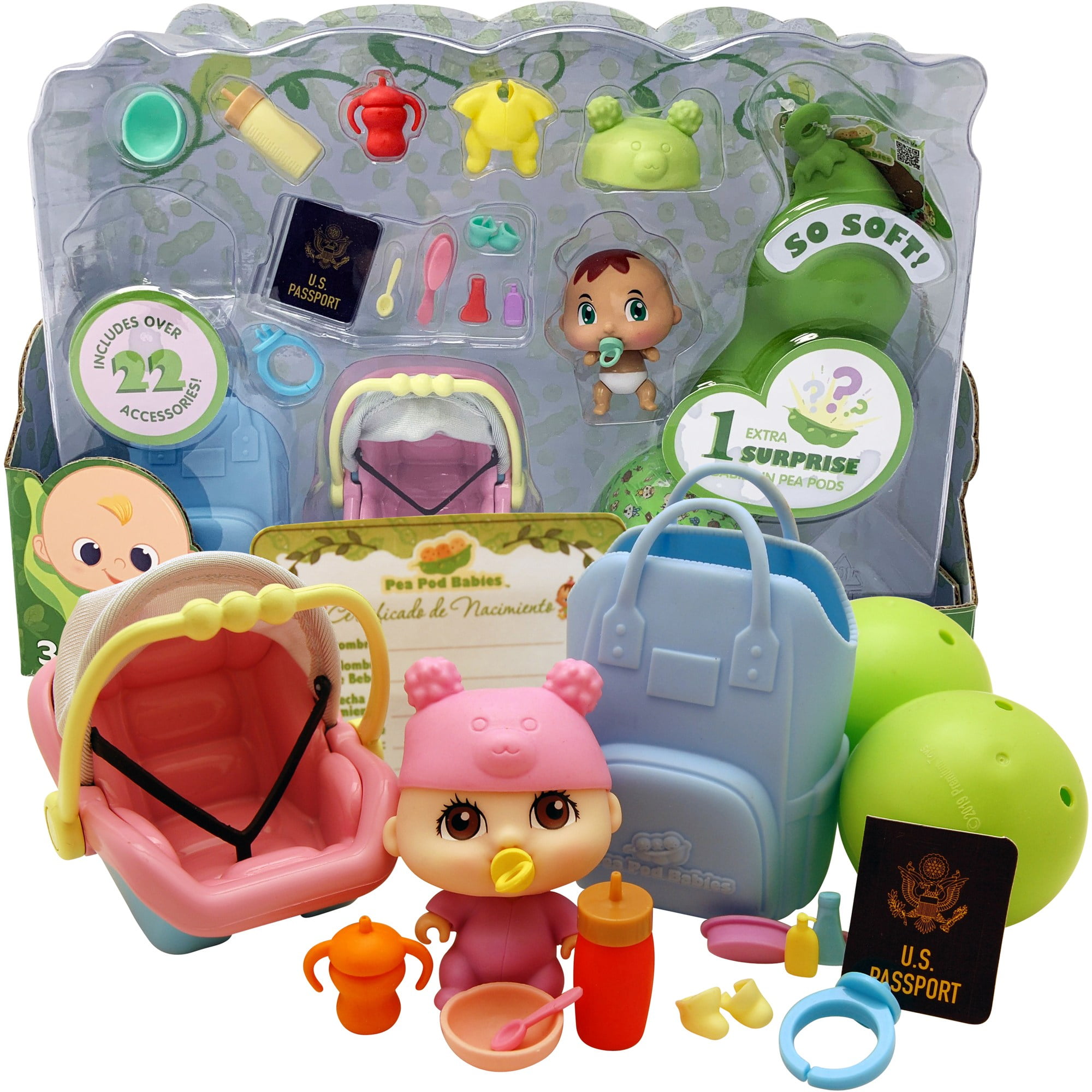 Pea Pod Babies Miniature Doll Playset, Surprise Capsules, 23 ...