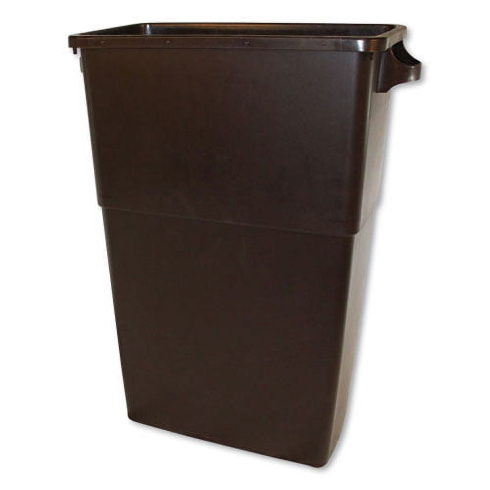 "Thin Bin Containers, Rectangular, Polyethylene, 23 Gal, Brown | Bundle ...