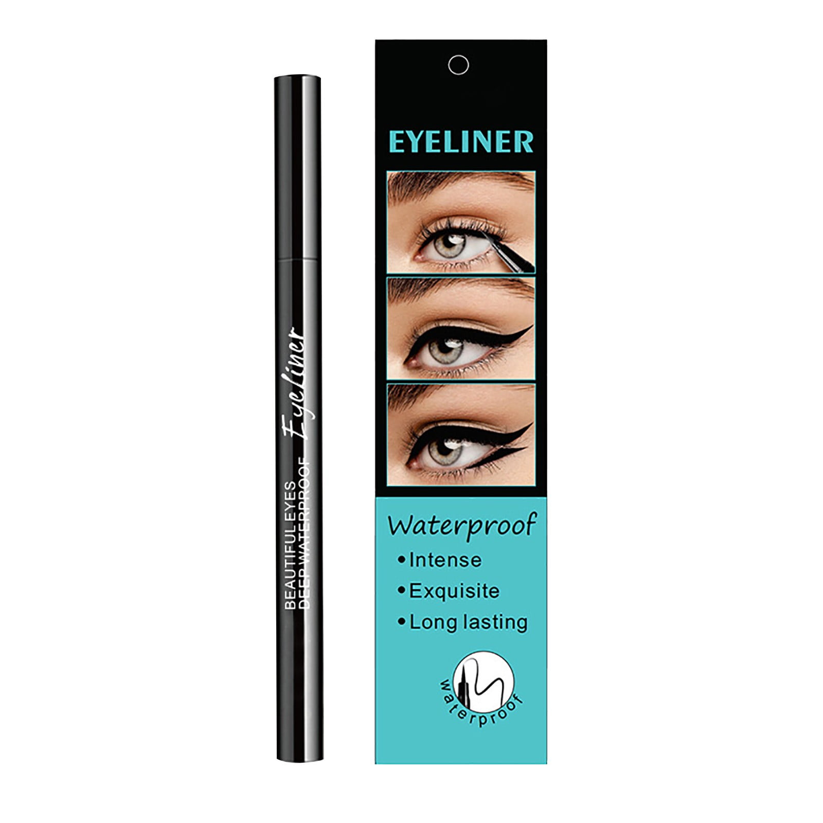 Thin Black Liquid Long Lasting Ink for Women 1.5ml Never Fail Ones Stay ...