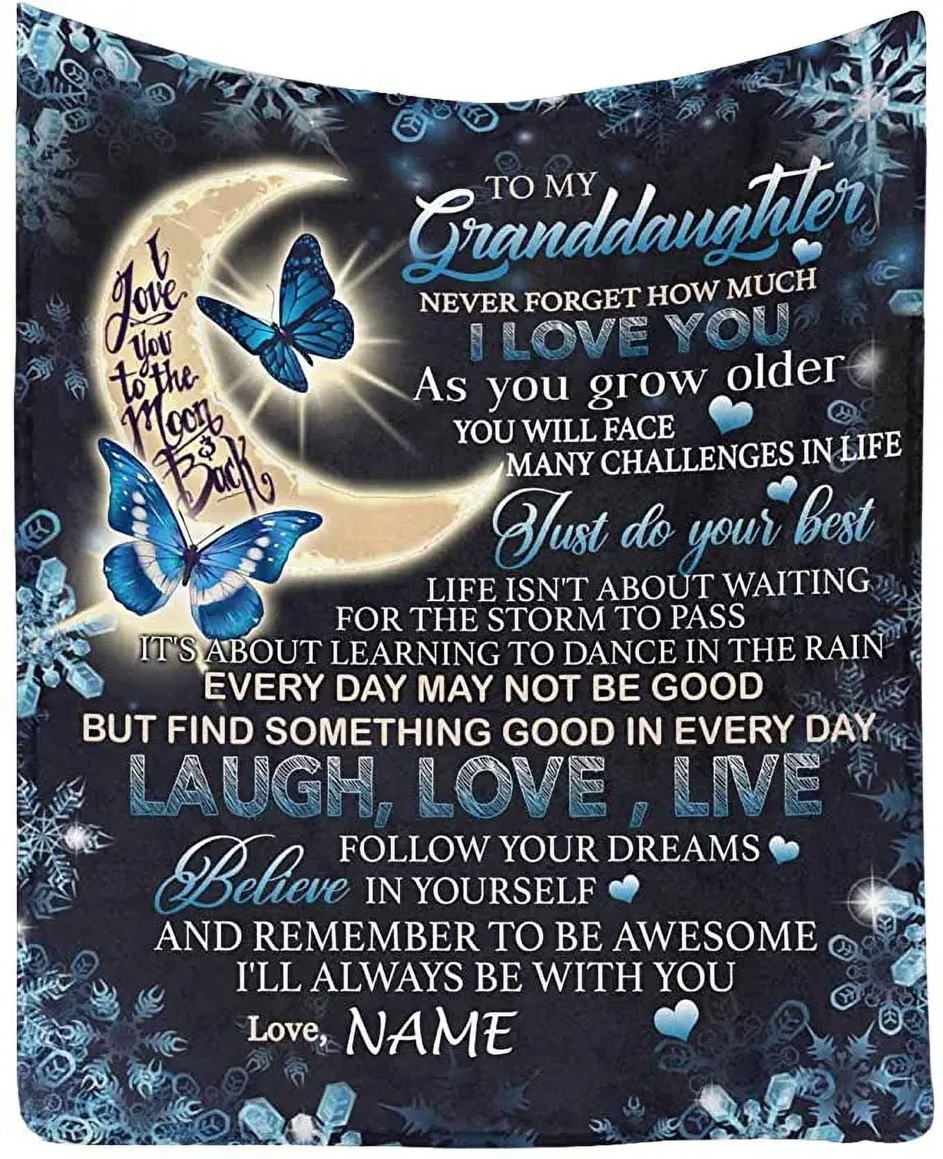 Thin Blanket To My Granddaughter Para Mi Nieta-Fleece Blanket Throw ...