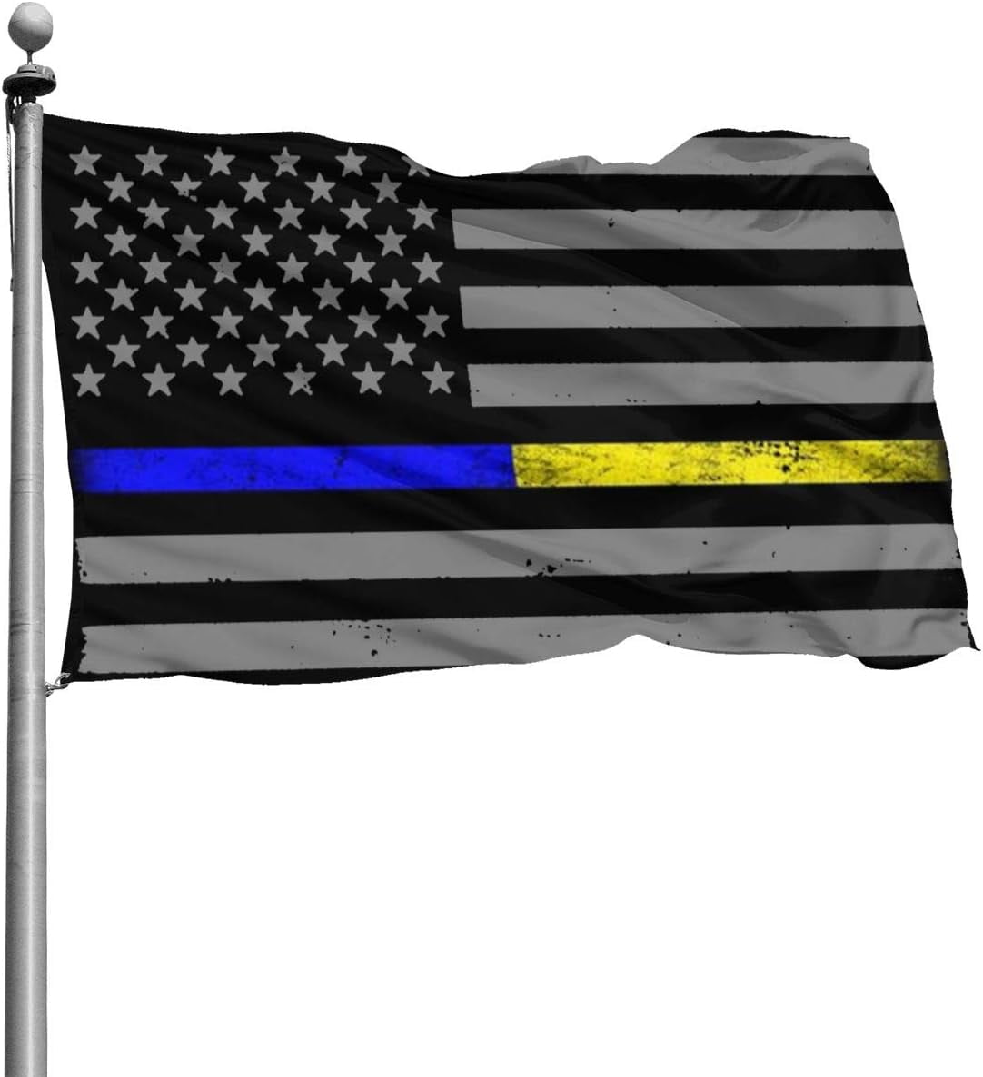 Thin Blue Gold Line Police Dispatcher Flag Banner Flags Garden Flag ...