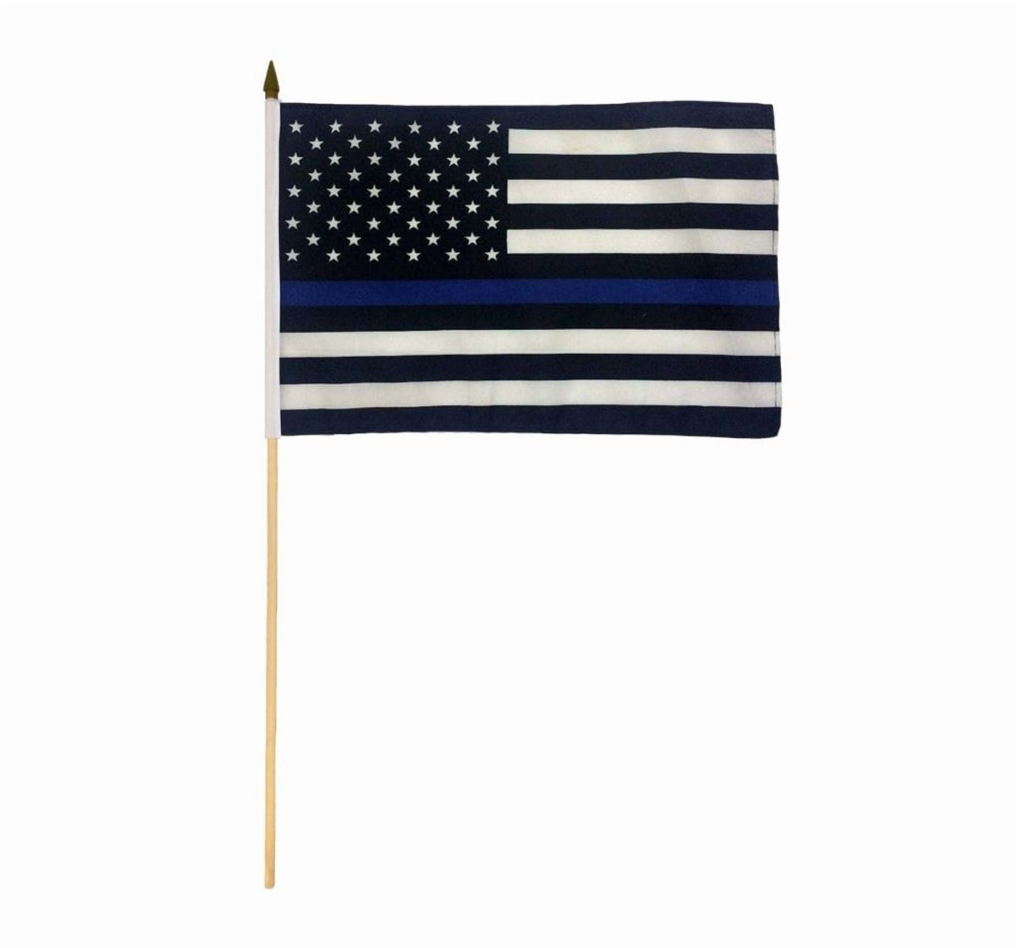 Thin Blue Line 12x18in Grave Marker Stick Flag - Walmart.com