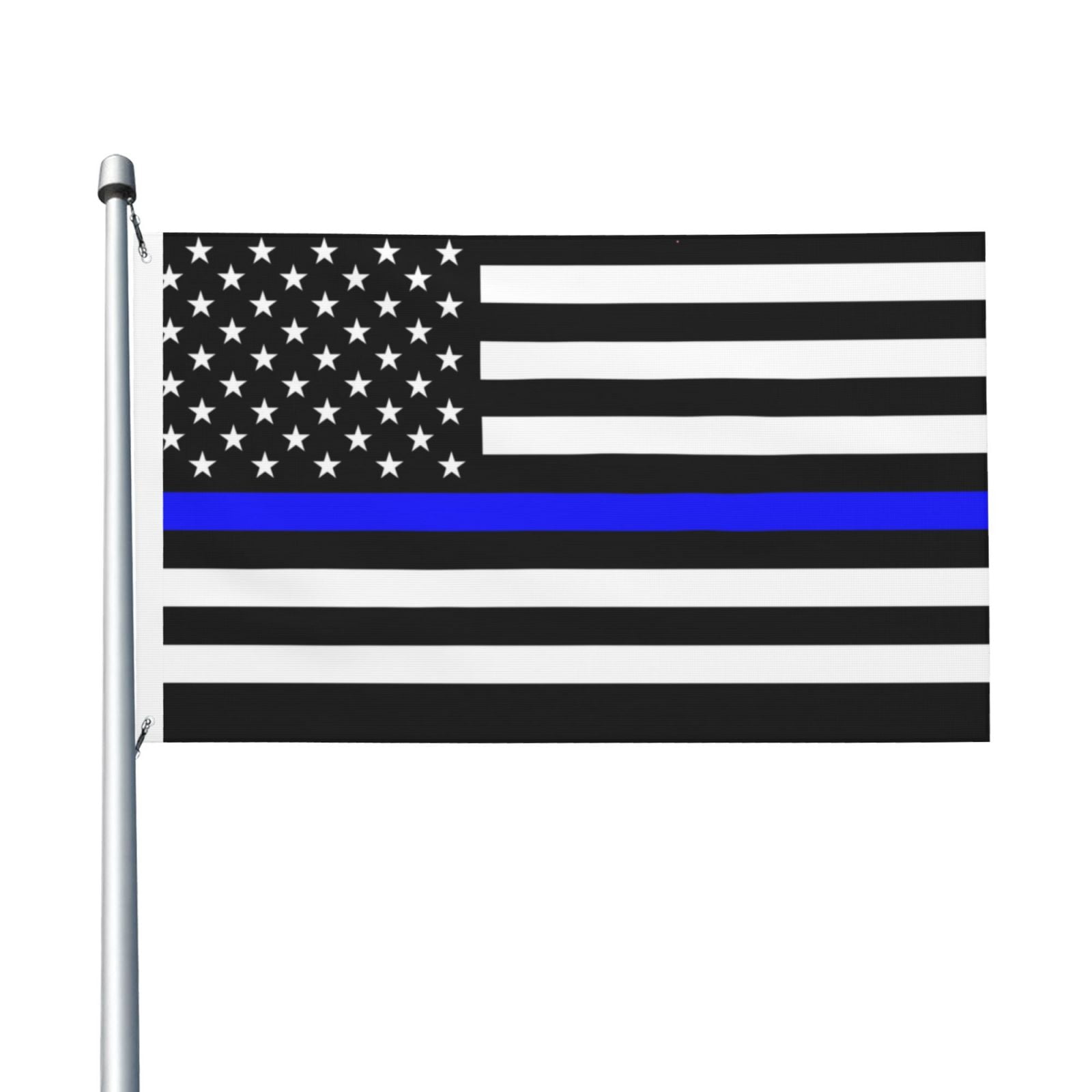 Thin Blue Line America Flag Print Flag 3x5 Ft Outdoor Garden Flag ...