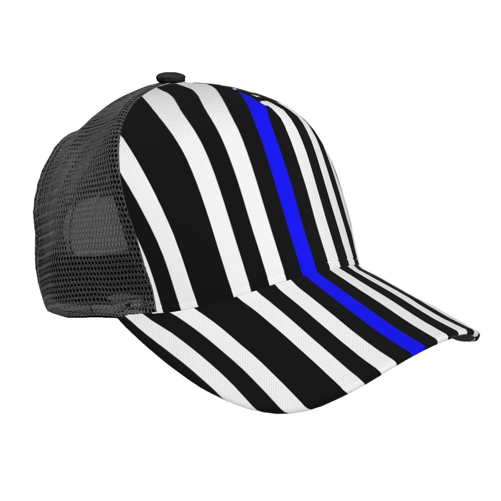 Thin Blue Line America Flag Snapback Trucker Hats Baseball Caps ...