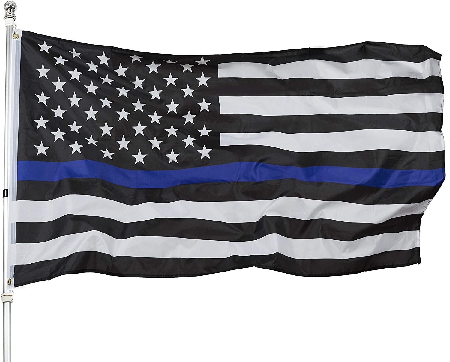 Thin Blue Line American Flag - 3x5 Blue Stripe American Matter Police ...