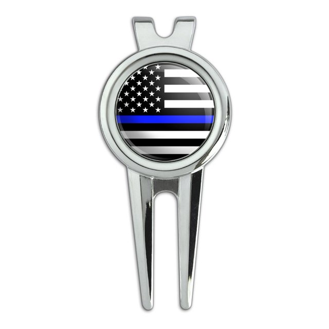 Thin Blue Line American Flag Golf Divot Repair Tool and Ball Marker ...