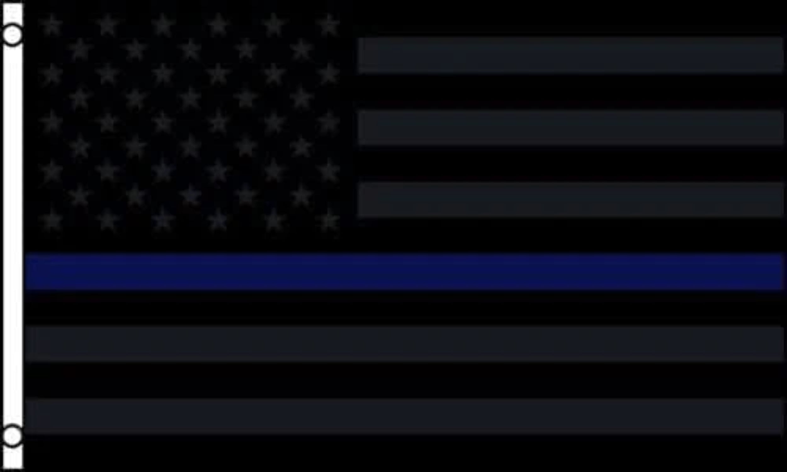 Thin Blue Line Blackout American Flag 3x5 ft US USA Police SWAT Team ...