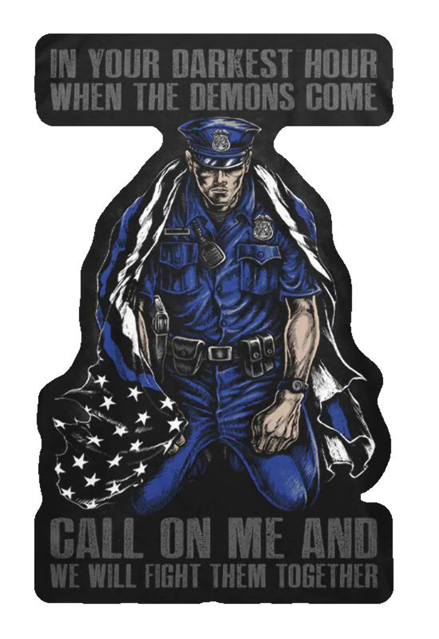 Thin Blue Line Darkest Hour 2.0 Decal (Large) Premium Vinyl Die Cut UV ...