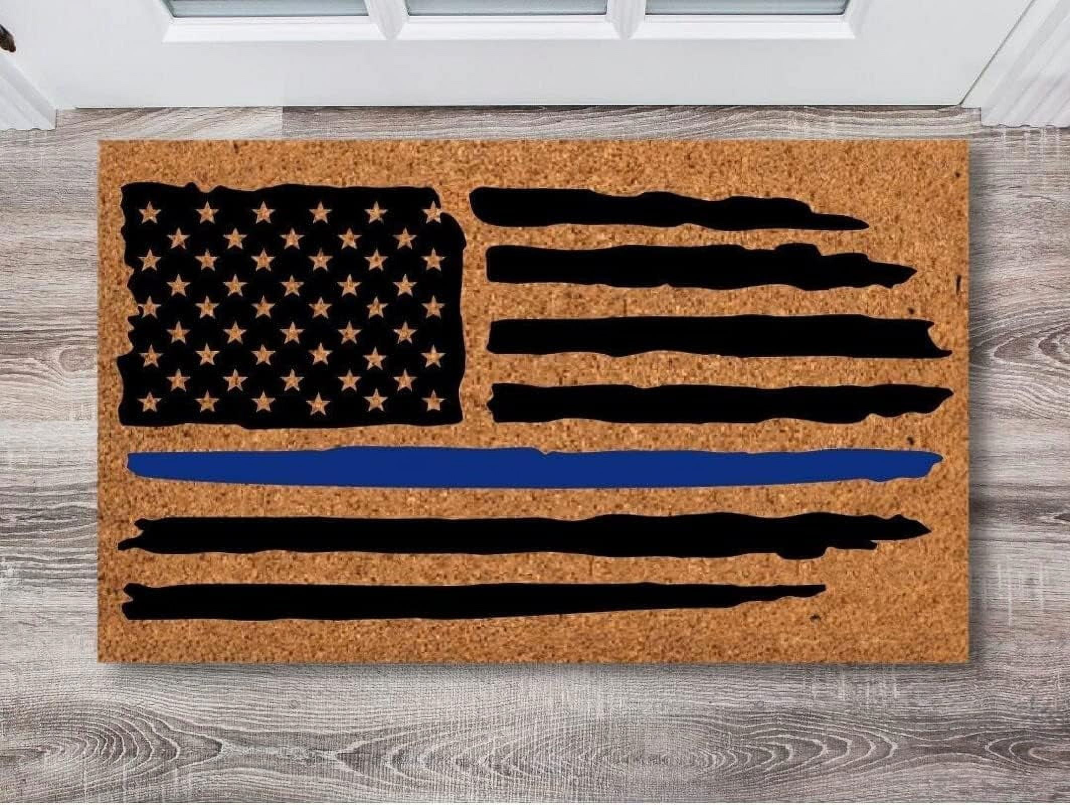 Thin Blue Line Doormat Police Police Officer Gift Police Officer Decor ...