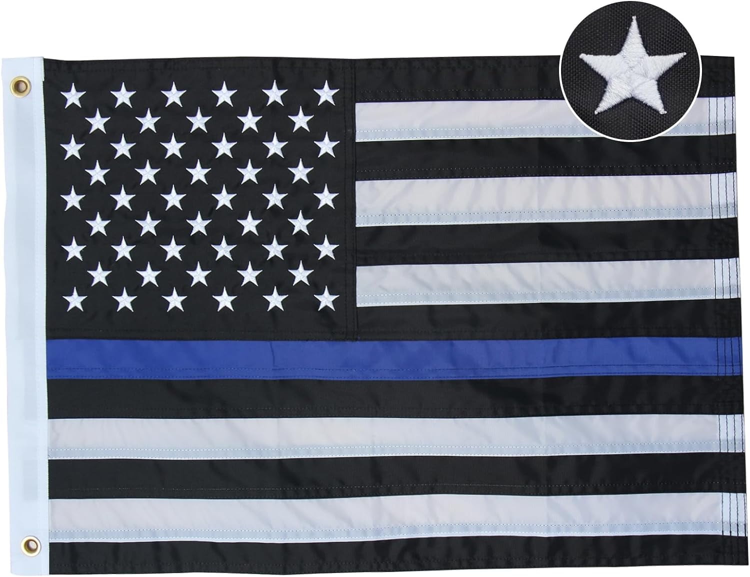 Thin Blue Line Flag 16x24 Inches Outdoor Back the Blue Flag Blue Lives ...