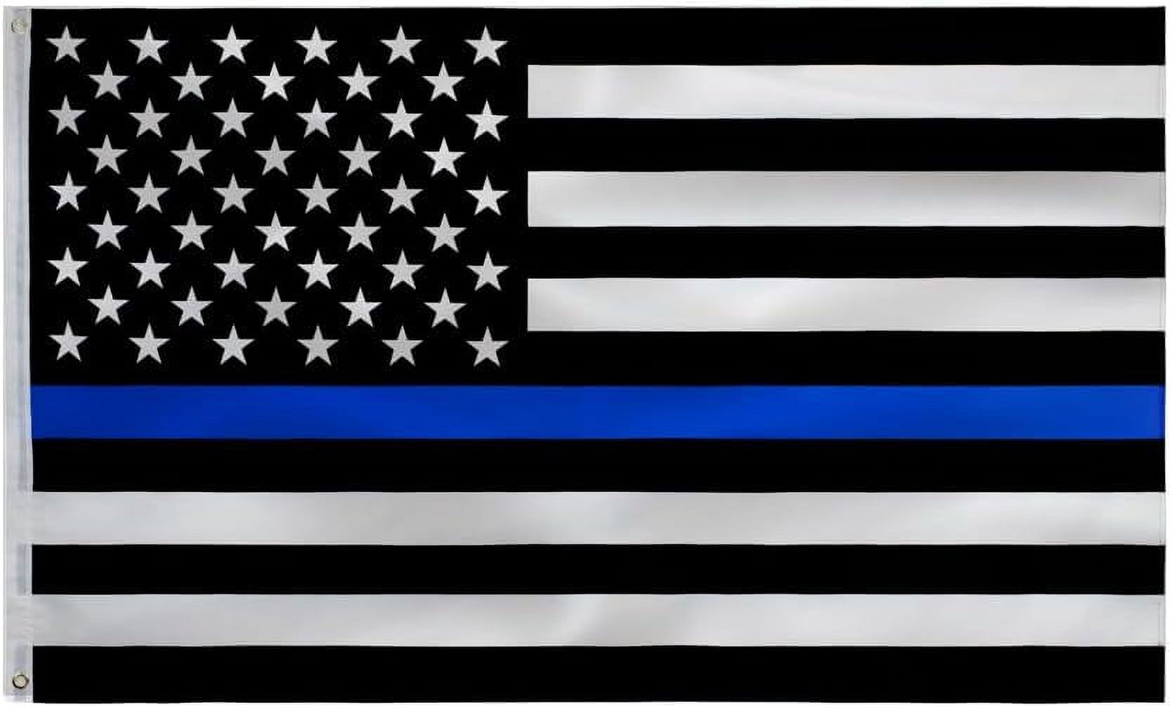 Thin Blue Line Flag-American Police Flag Indoor/Outdoor Quality ...