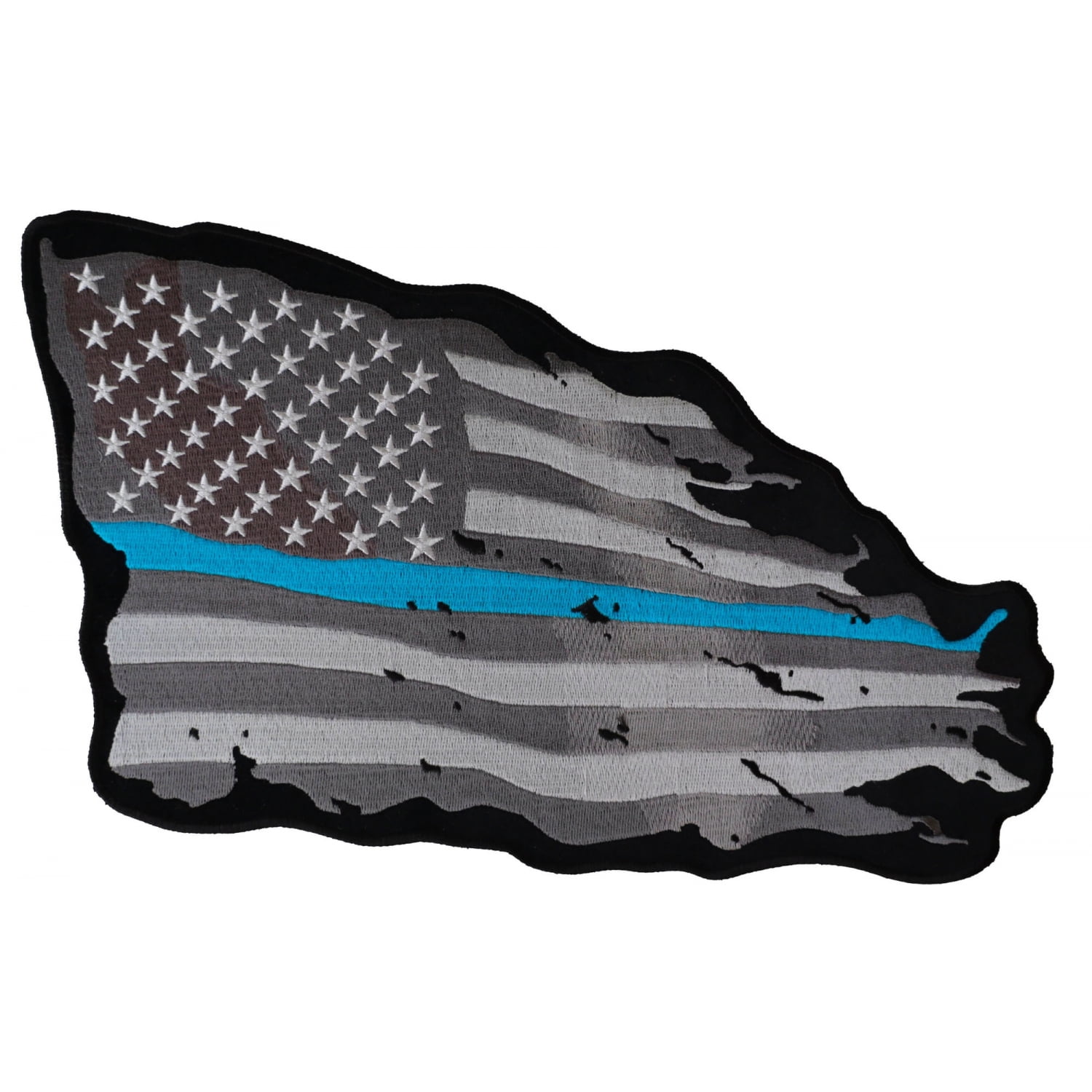 Thin Blue Line Flag Patch, Large Back Patches for Jackets and Vests ...