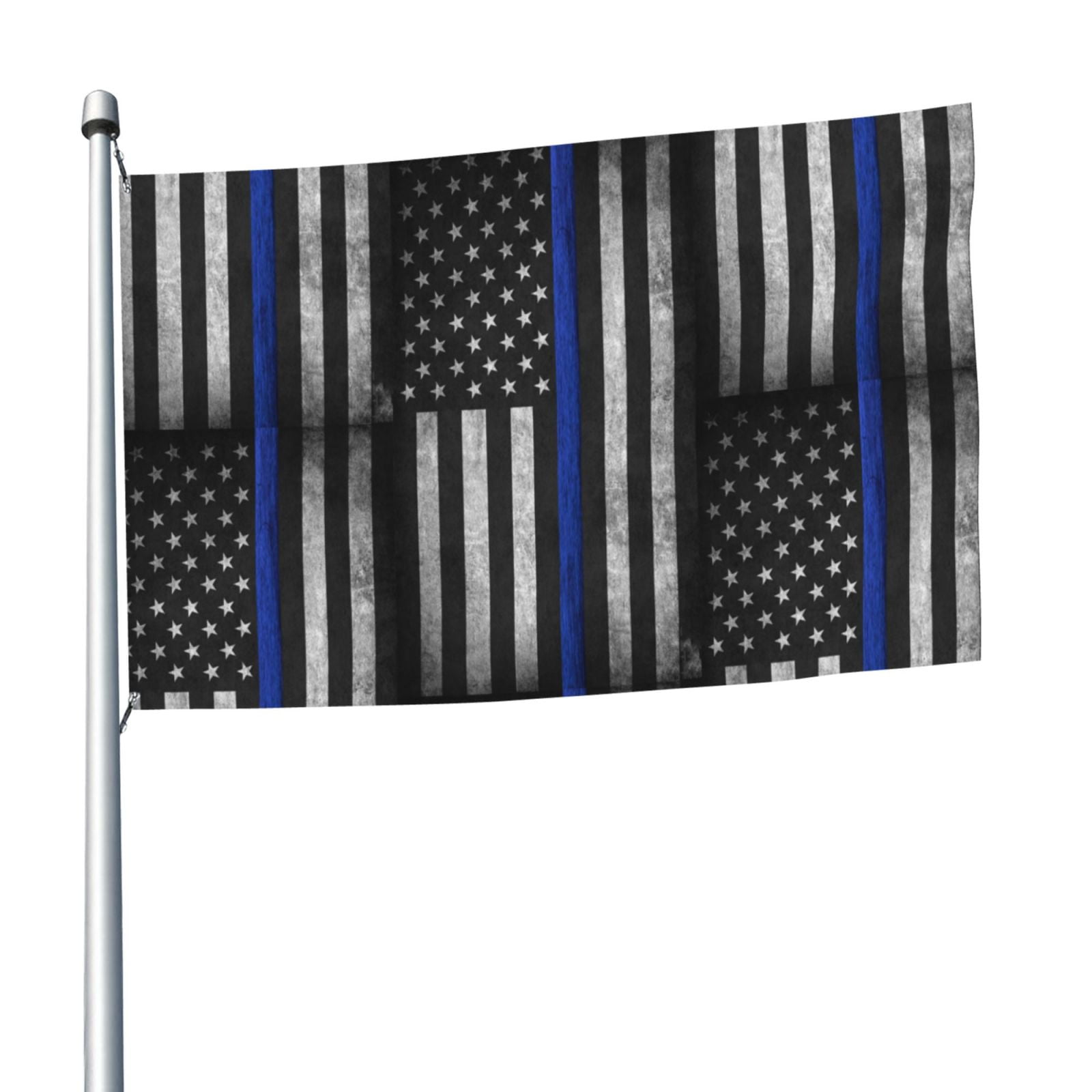 Thin Blue Line Flag Pattern Flag 5x8 Ft Print Vivid Color Light ...