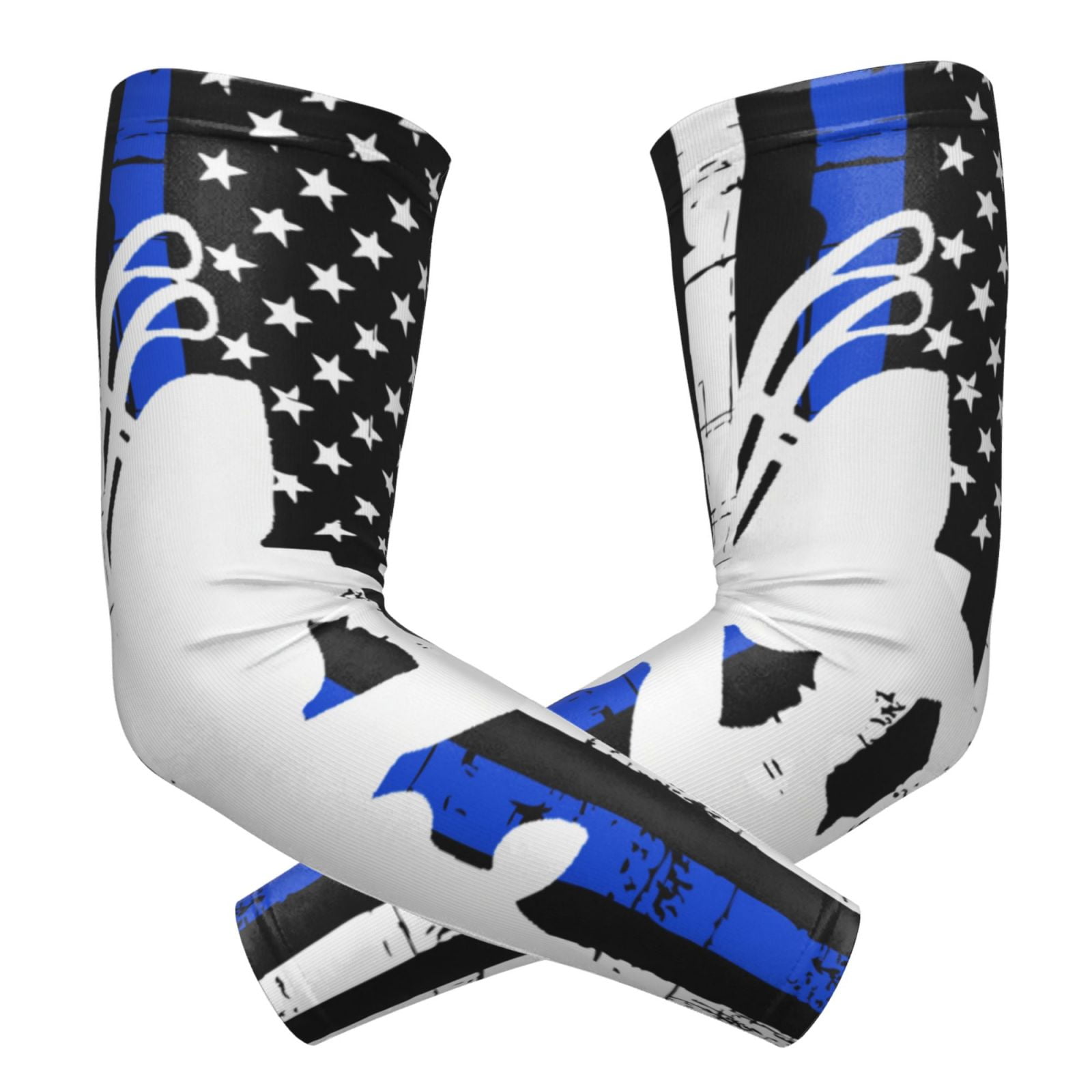 Thin Blue Line Flag Platinum Snowmobile Arm Sleeves For Men Women ...