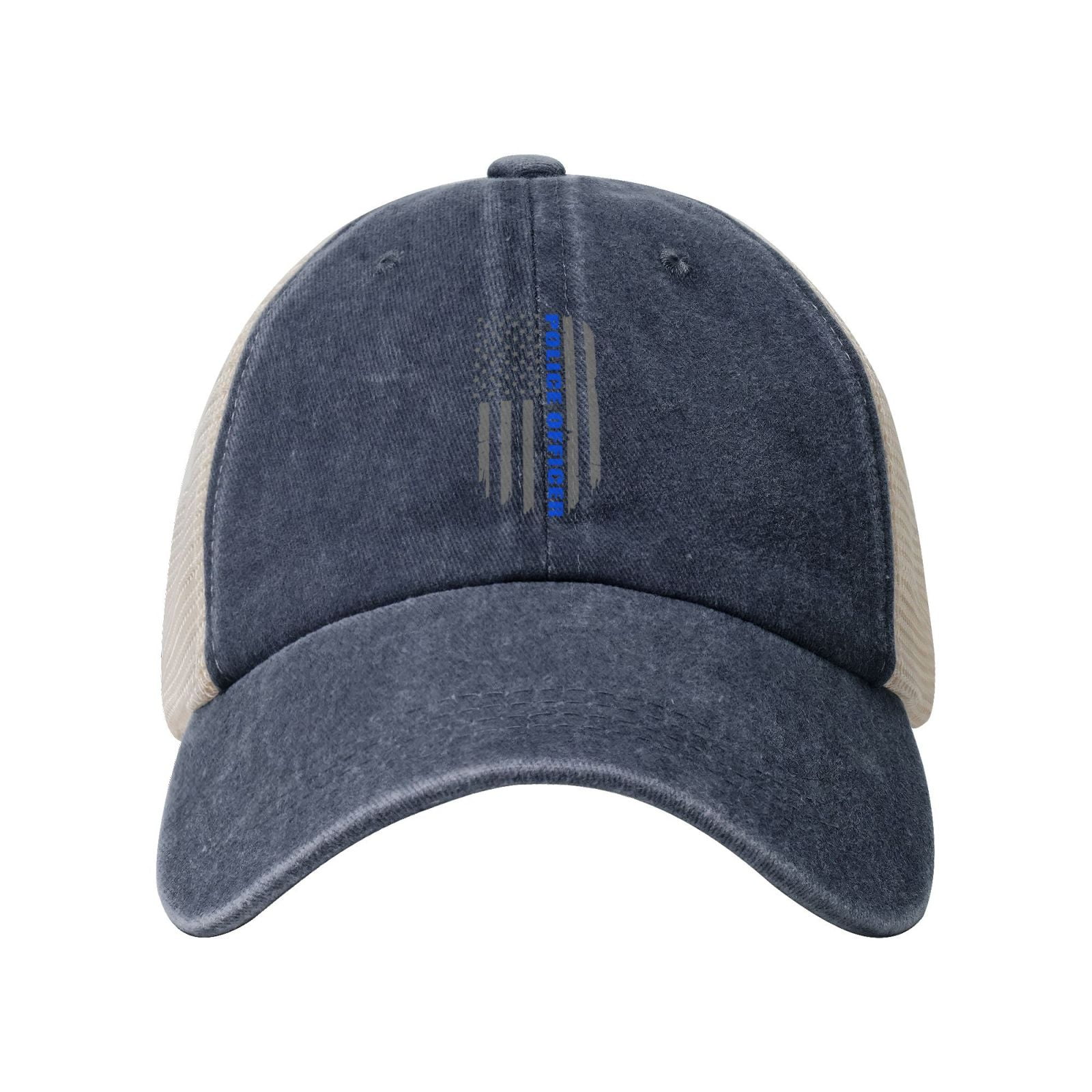 Thin Blue Line Flag Police Officer Unisex Cowboy Mesh Baseball Cap ...