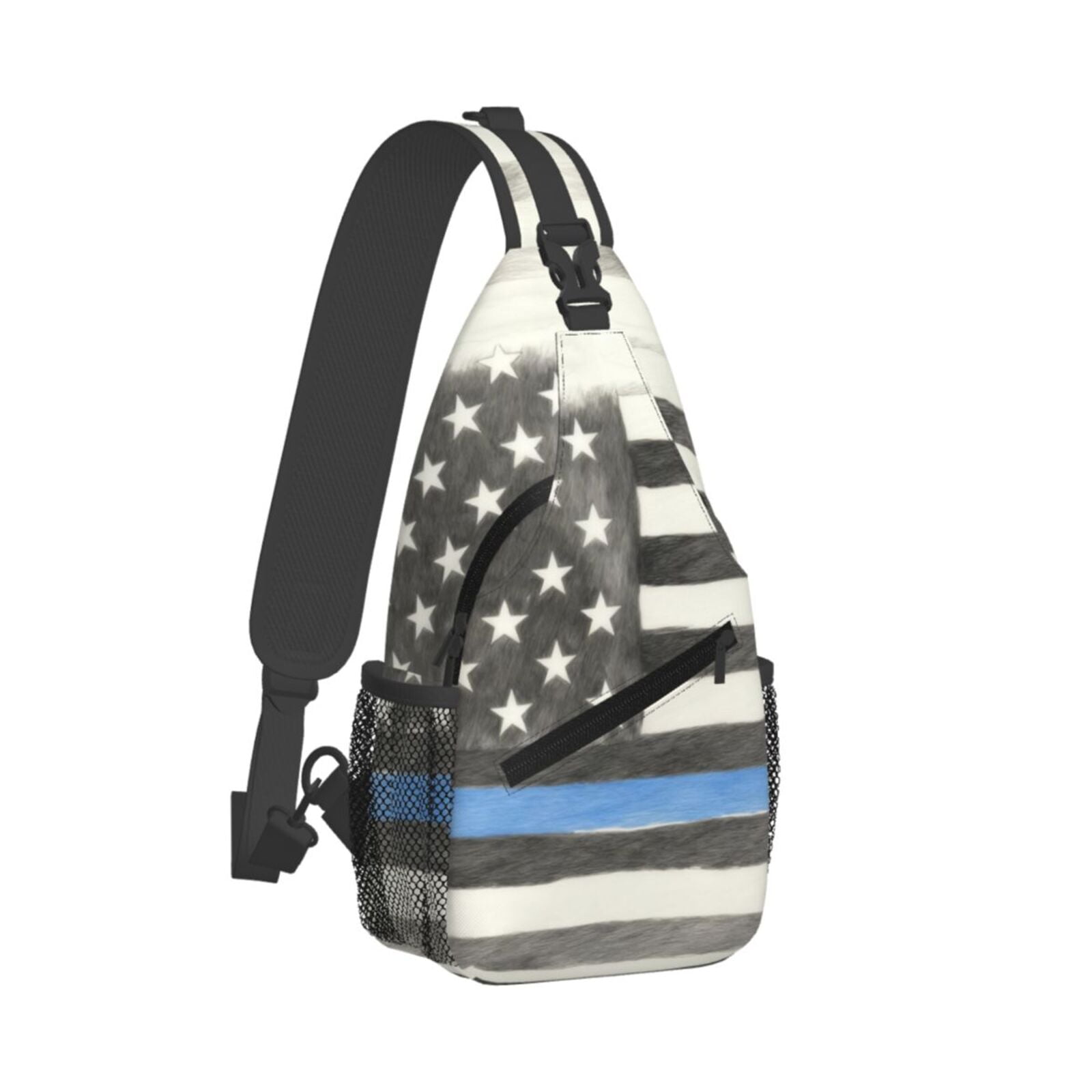 Thin Blue Line Flag Police Sling Crossbody Bag Cross Body Backpack ...