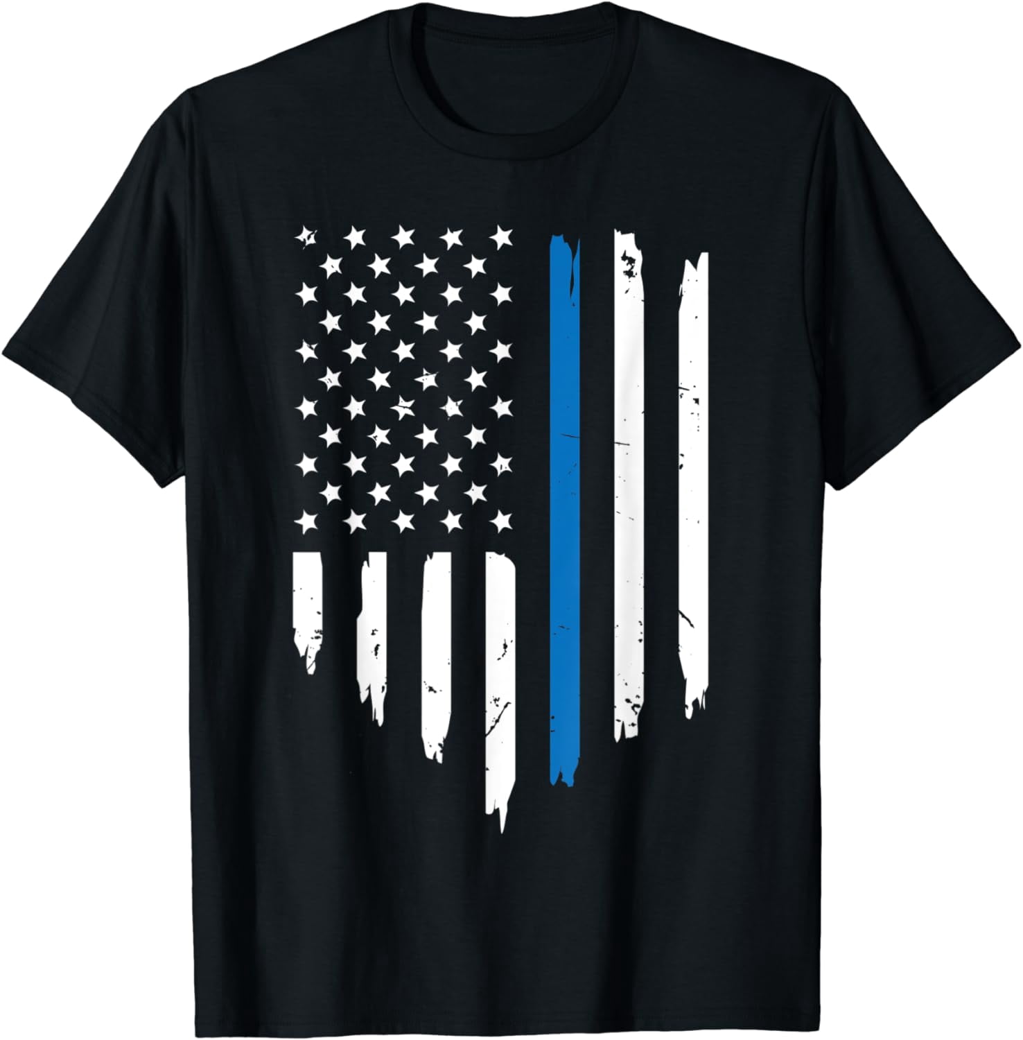 Thin Blue Line Flag Pro Police Officer Support Policeman T-Shirt ...