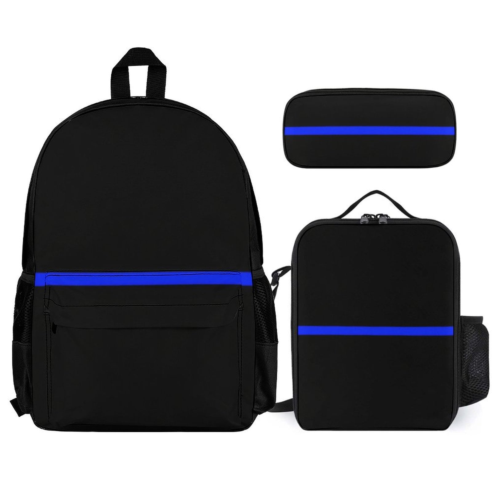 Thin Blue Line Flag School Backpack Set Lightweight Backpack Book Bag ...
