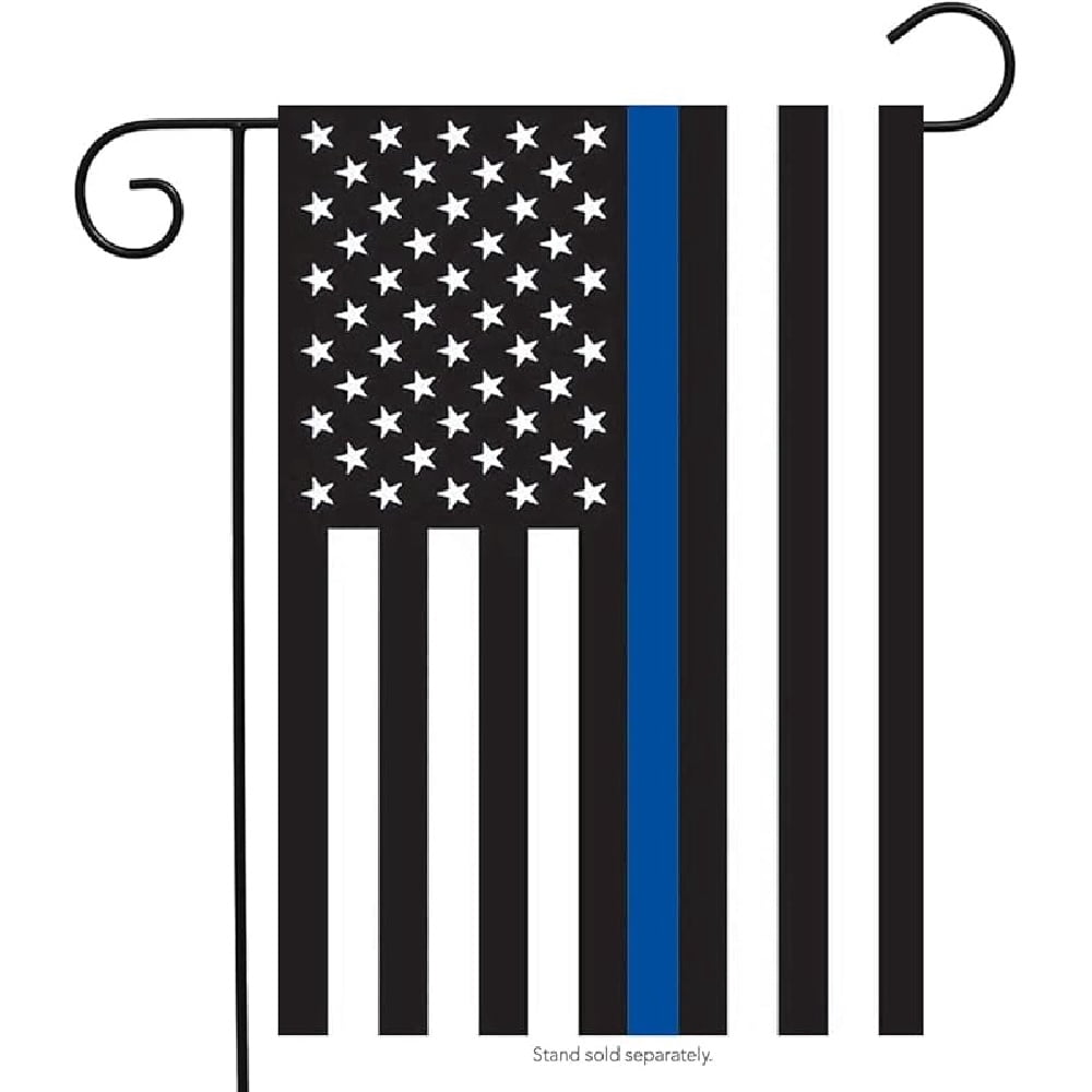 Thin Blue Line Flag, Small American USA Garden Flags for Yard Patio ...