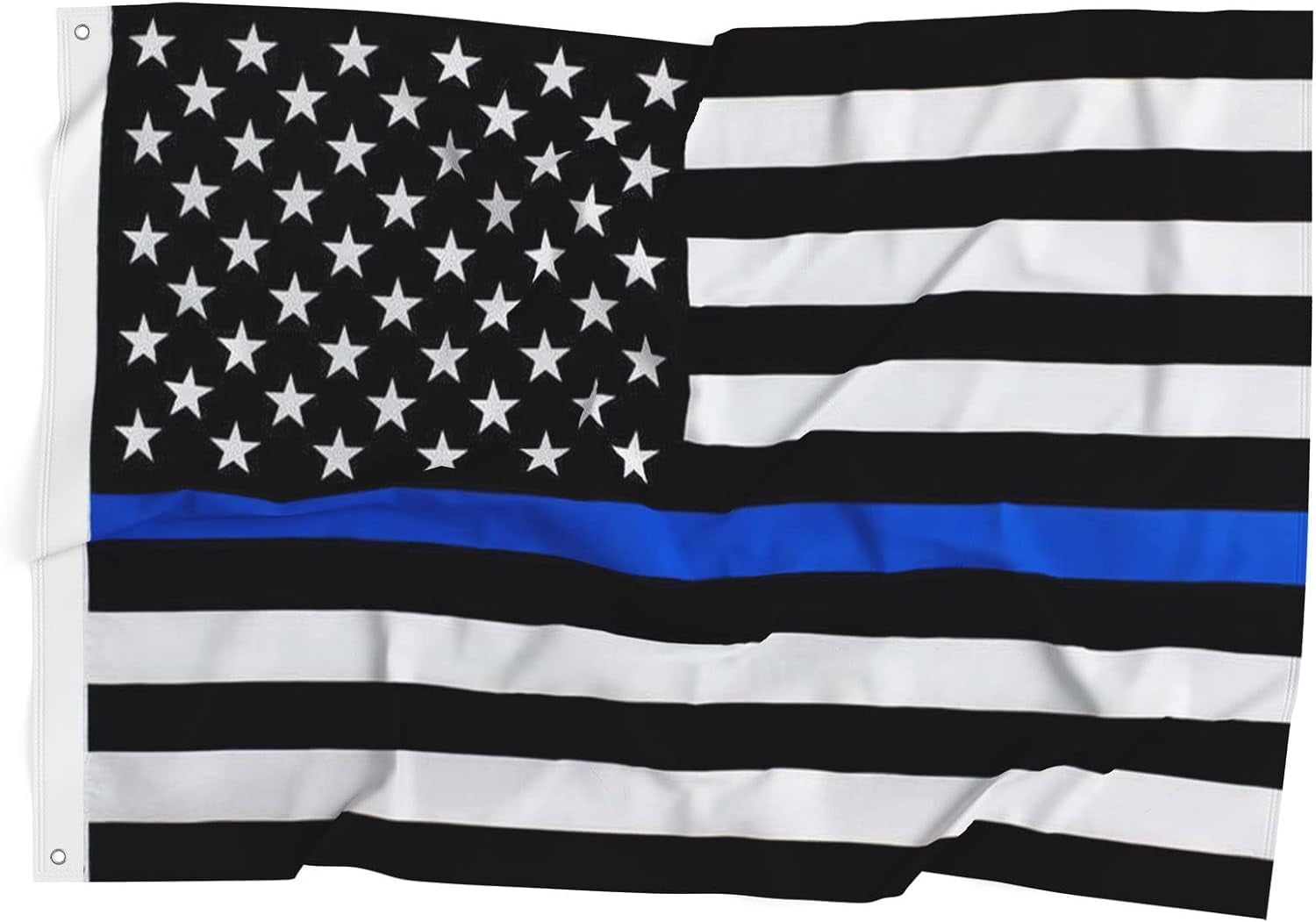 Lookseven Thin Blue Line Flag, 3x5 Foot Polyester Banner, Indoor and ...