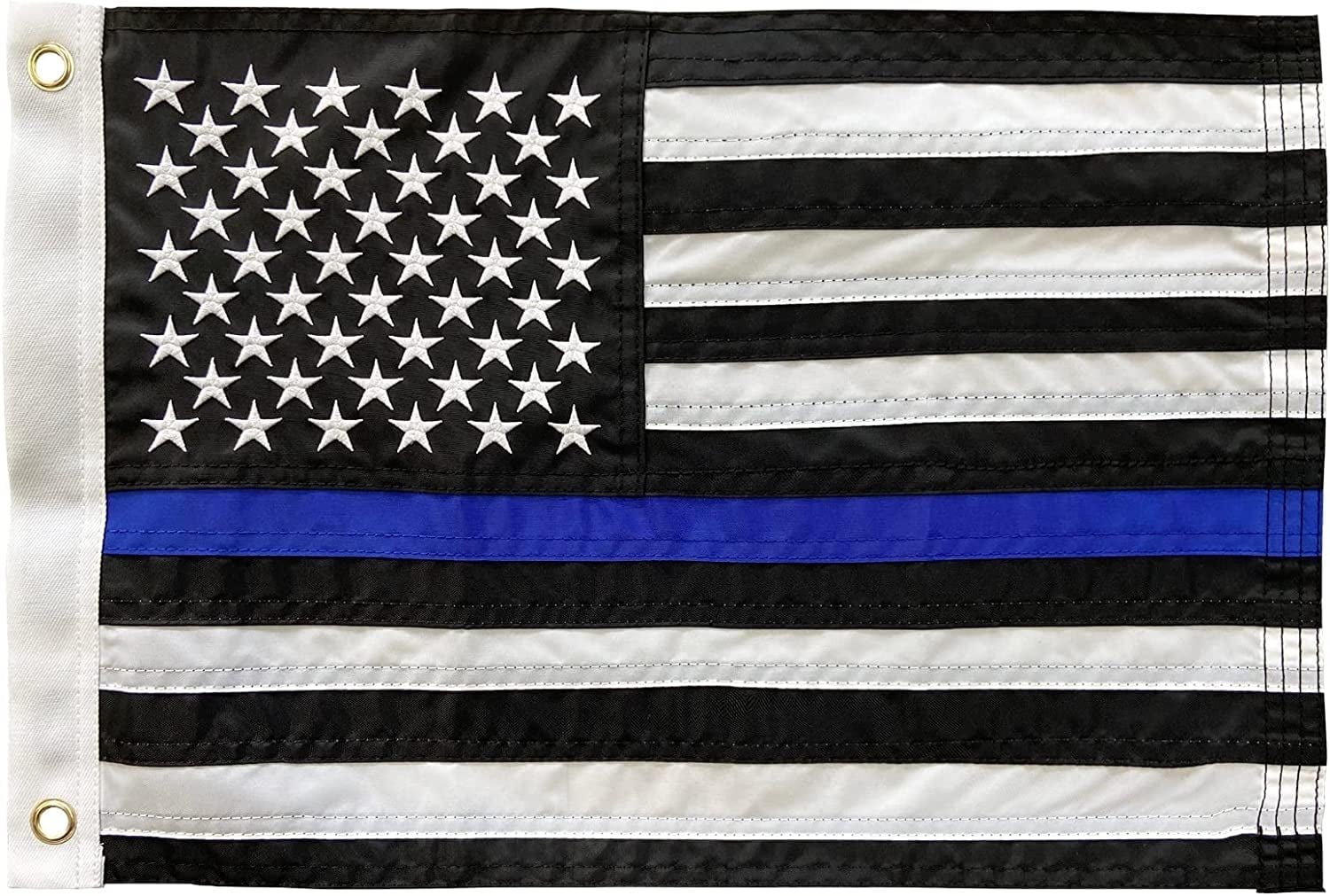 Thin Blue Line Flags 2x3 Outdoor - Embroidered Stars Police Flag, Heavy ...