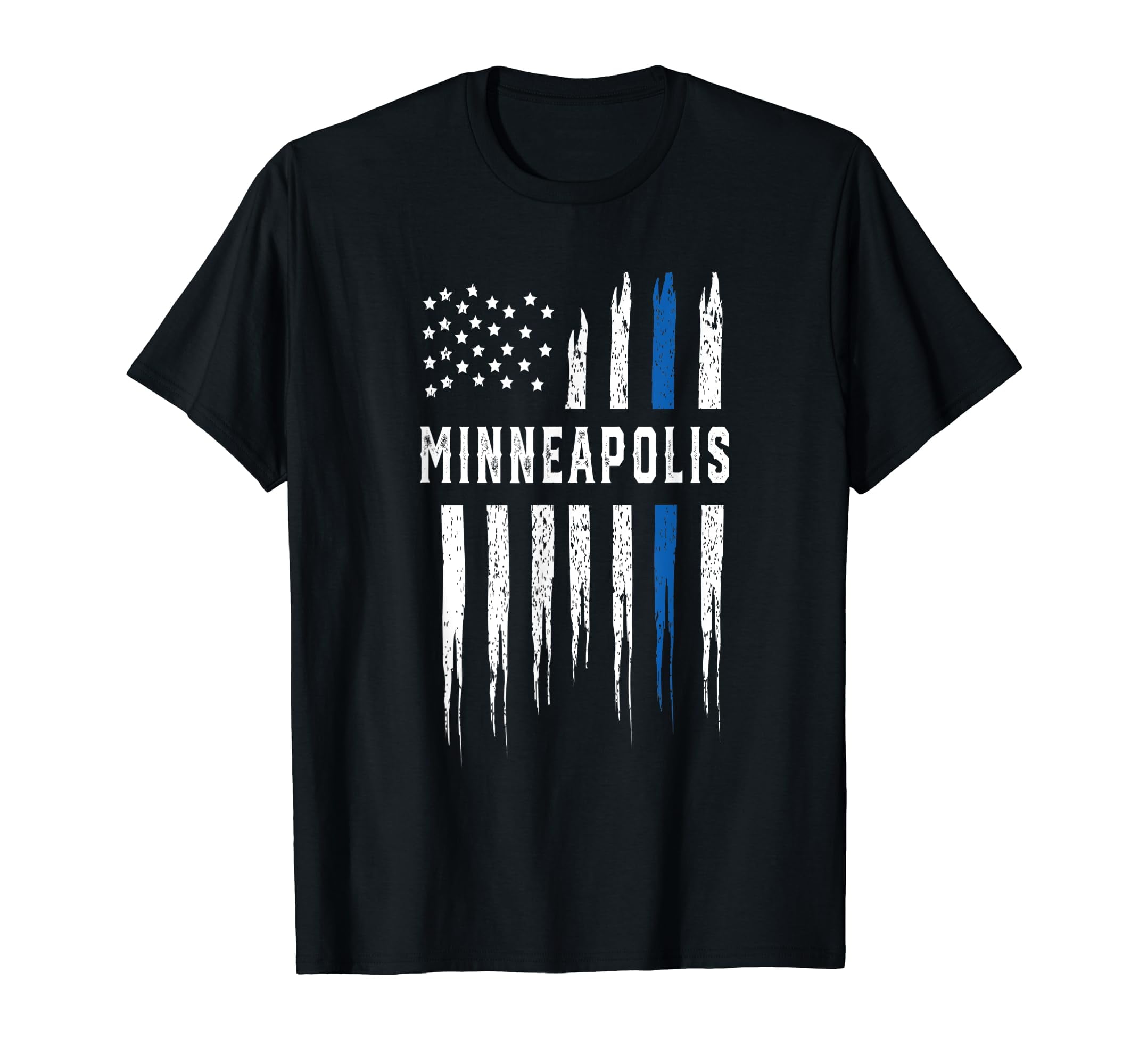 Thin Blue Line Heart Minneapolis Police Officer Minnesota Vintage