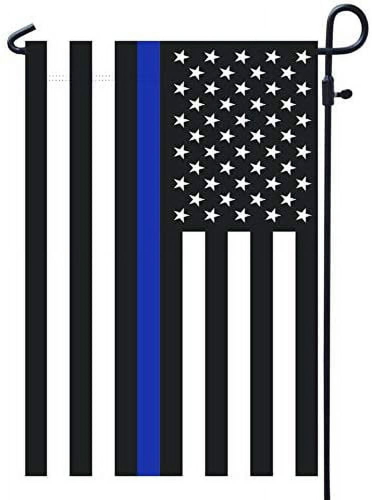 Thin Blue Line Police Garden Flag- American Double Sided Yard Flag ...