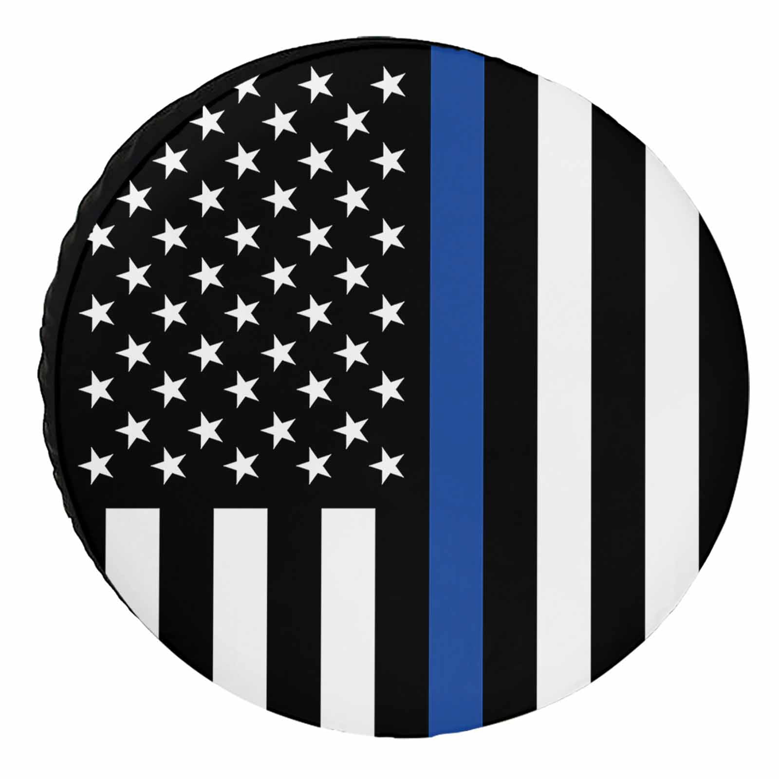 Thin Blue Line Police Honor Law Enforcement USA Spare Tire Cover for RV ...