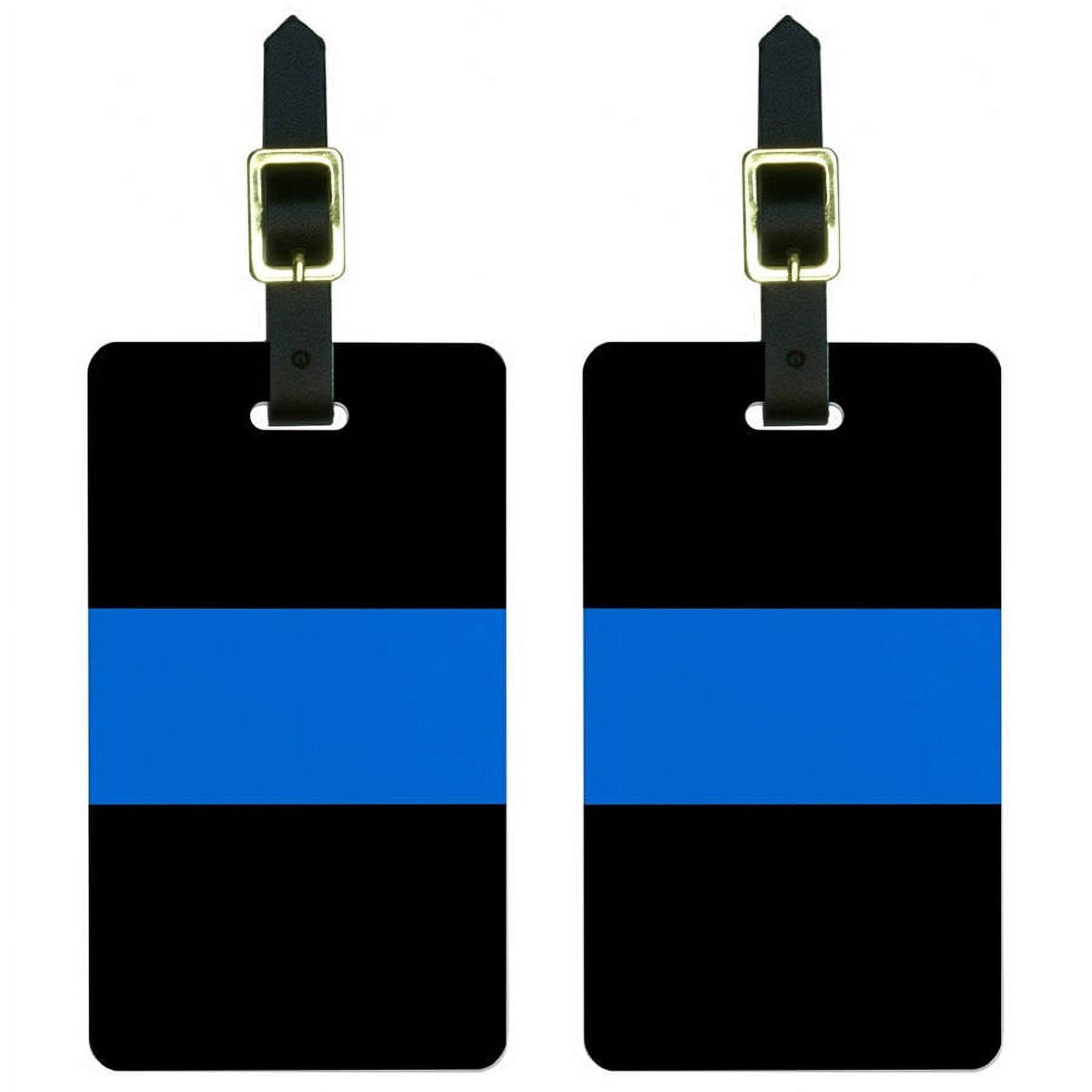Thin Blue Line Police Luggage Tags Suitcase Carry-On ID, Set of 2 ...