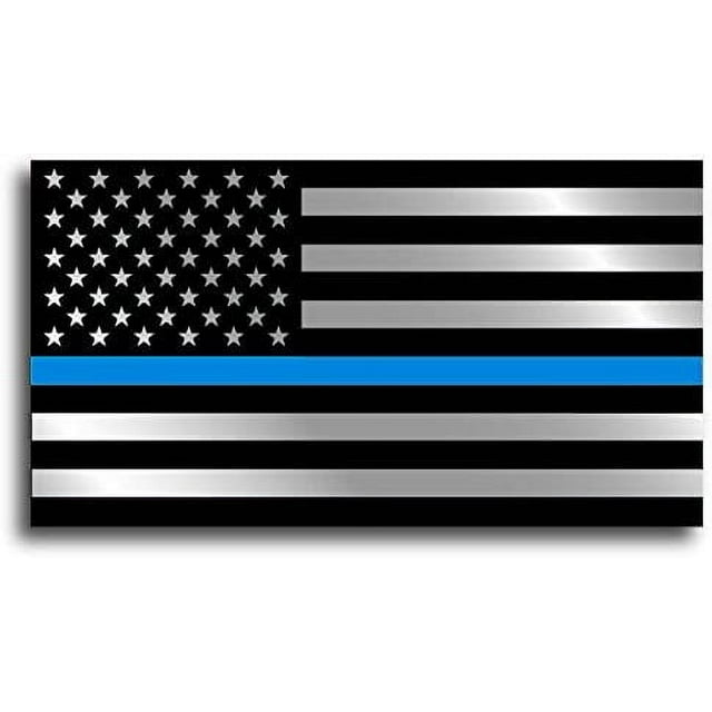 Thin Blue Line Police Officer BLM American Flag Vinyl Decal Sticker Car ...